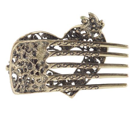 Kelli Kouri Crystal Heart Hair Clip - QVC.com