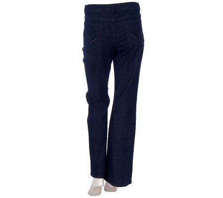 Motto Premium Bootcut Jeans with Nailhead Detail Back Pocket - QVC.com