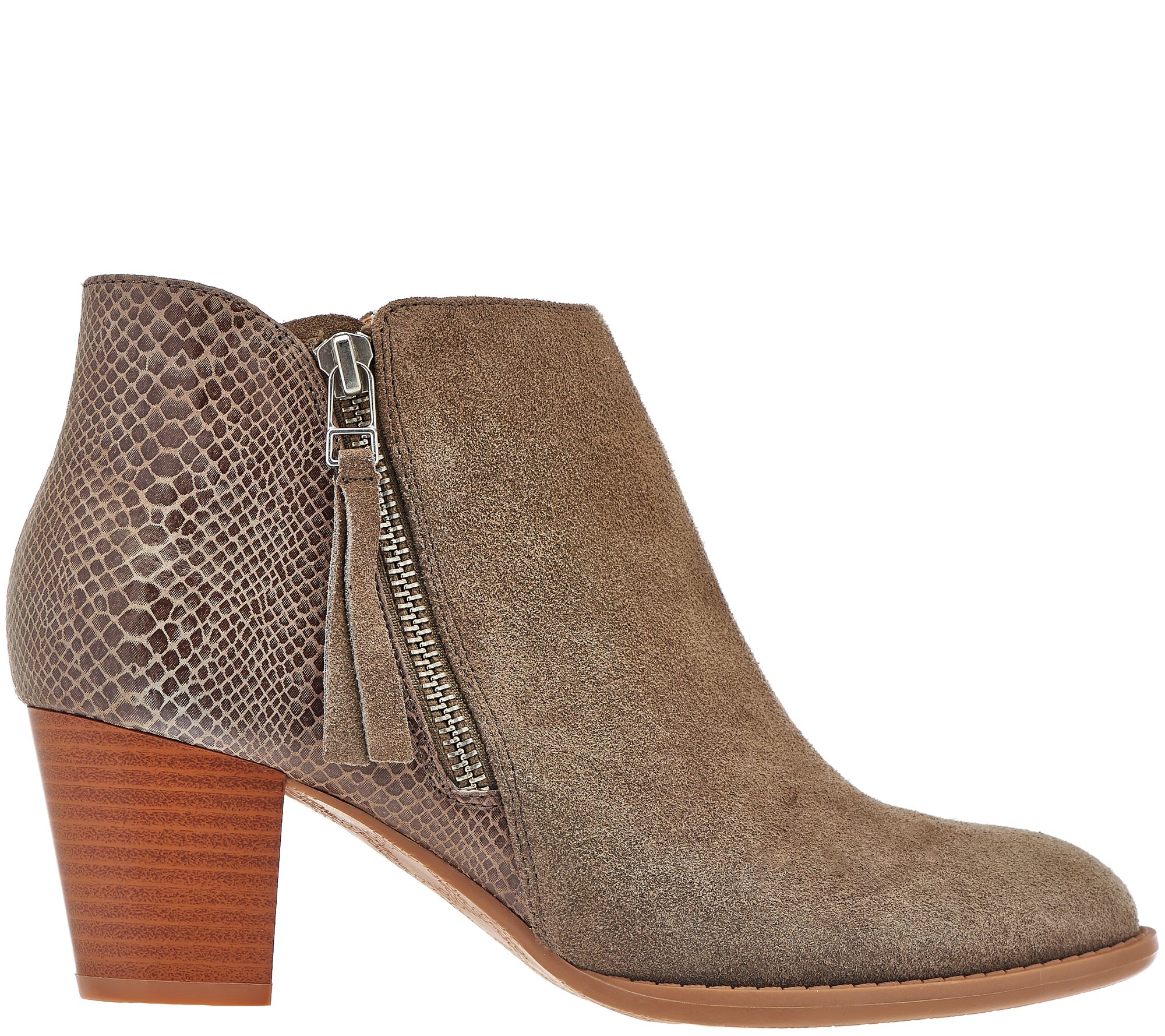 "As Is" Vionic Orthotic Suede Ankle Boots - Anne - QVC.com