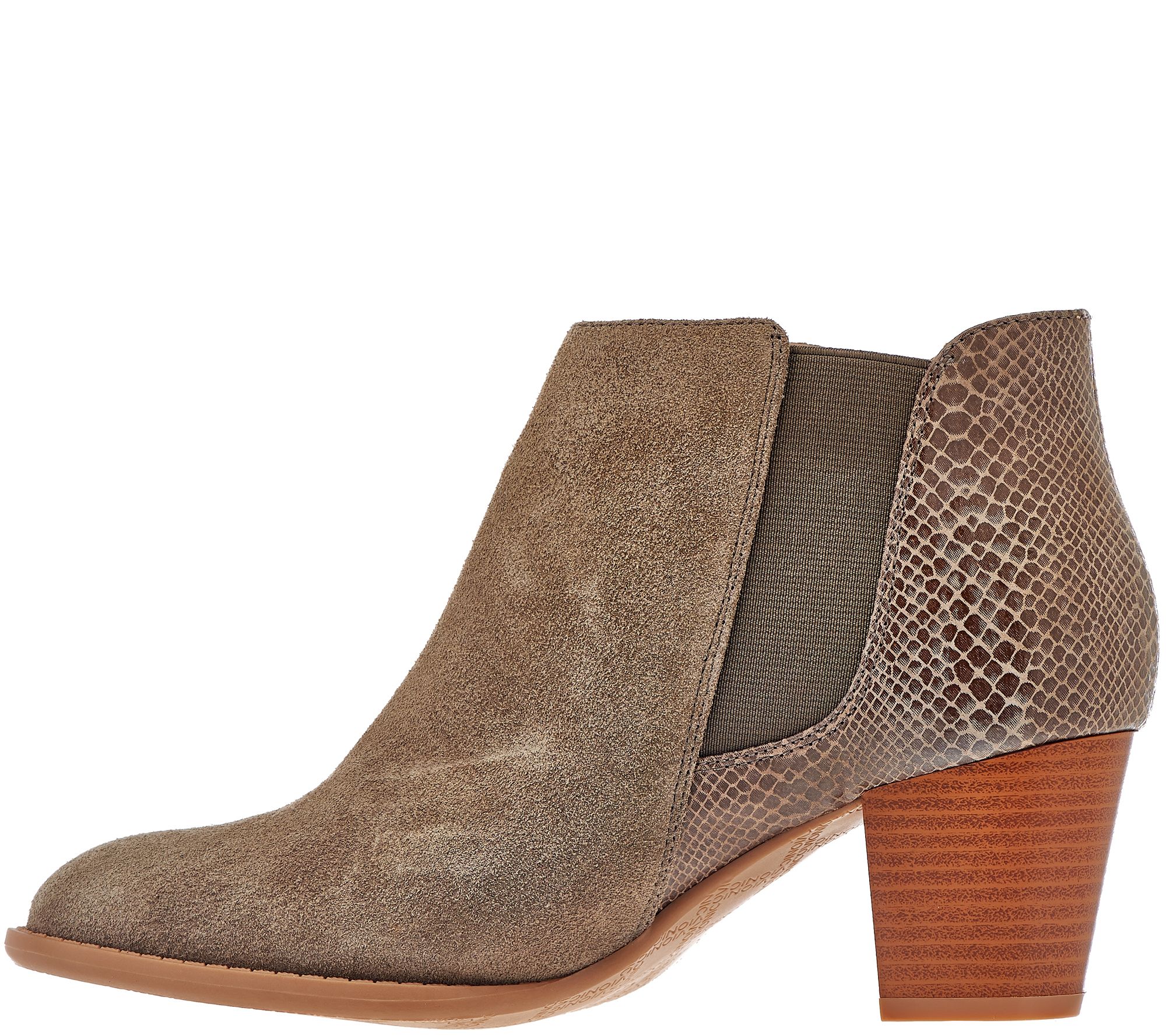 "As Is" Vionic Orthotic Suede Ankle Boots - Anne - QVC.com