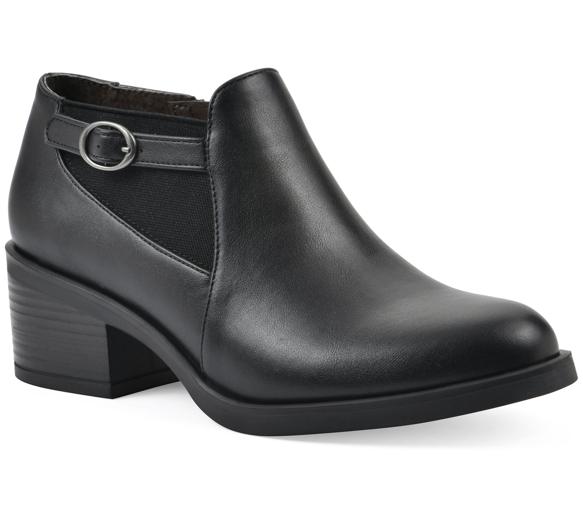 White Mountain Western Inspired Block Heel Shootie- Cuisine - QVC.com