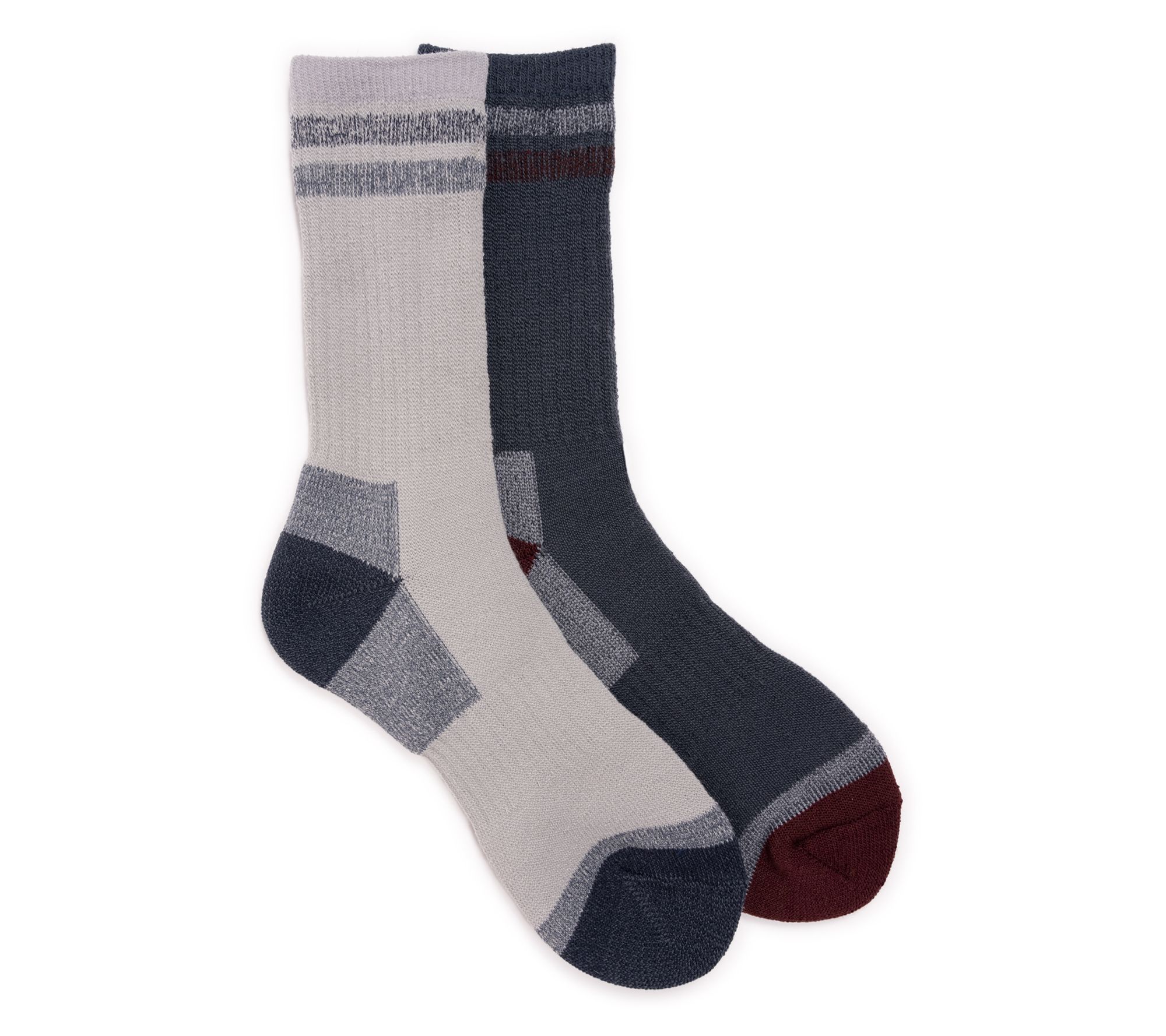 MUK LUKS Men's Set of 2 Heat Retainer Hiking 8" Socks - QVC.com