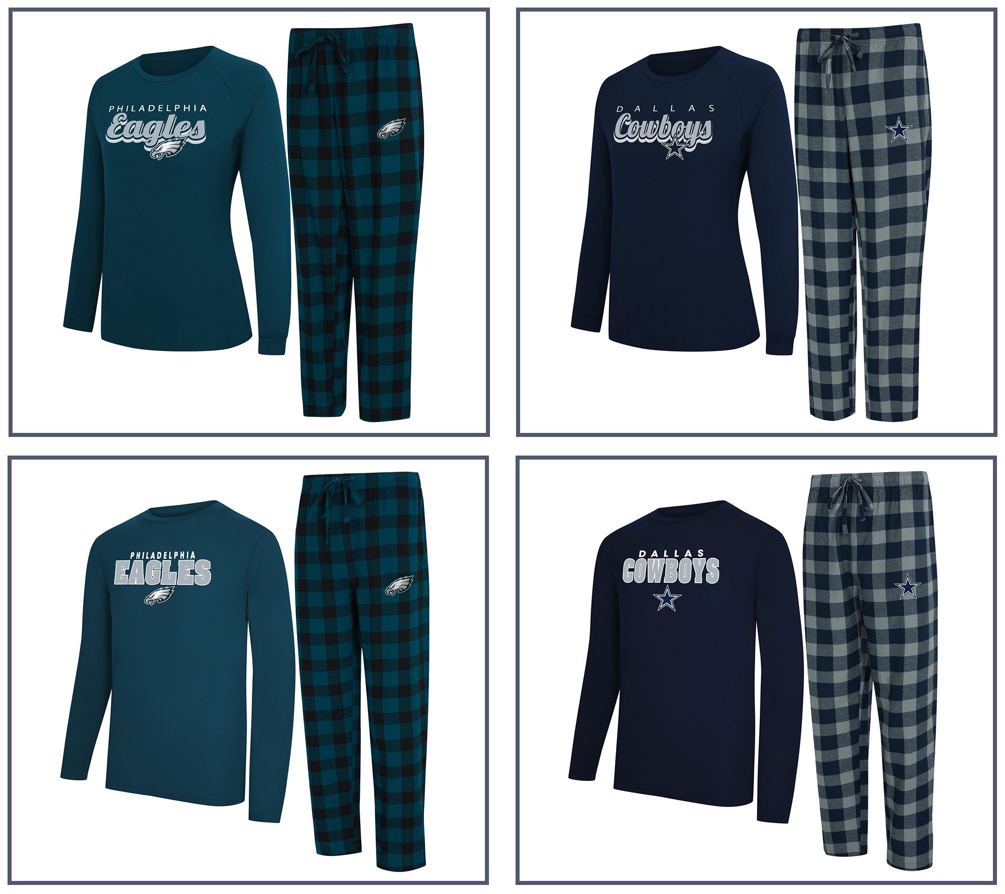 NFL Officially Licensed Men's or Women's Long Sleeve Pajama Set - QVC.com
