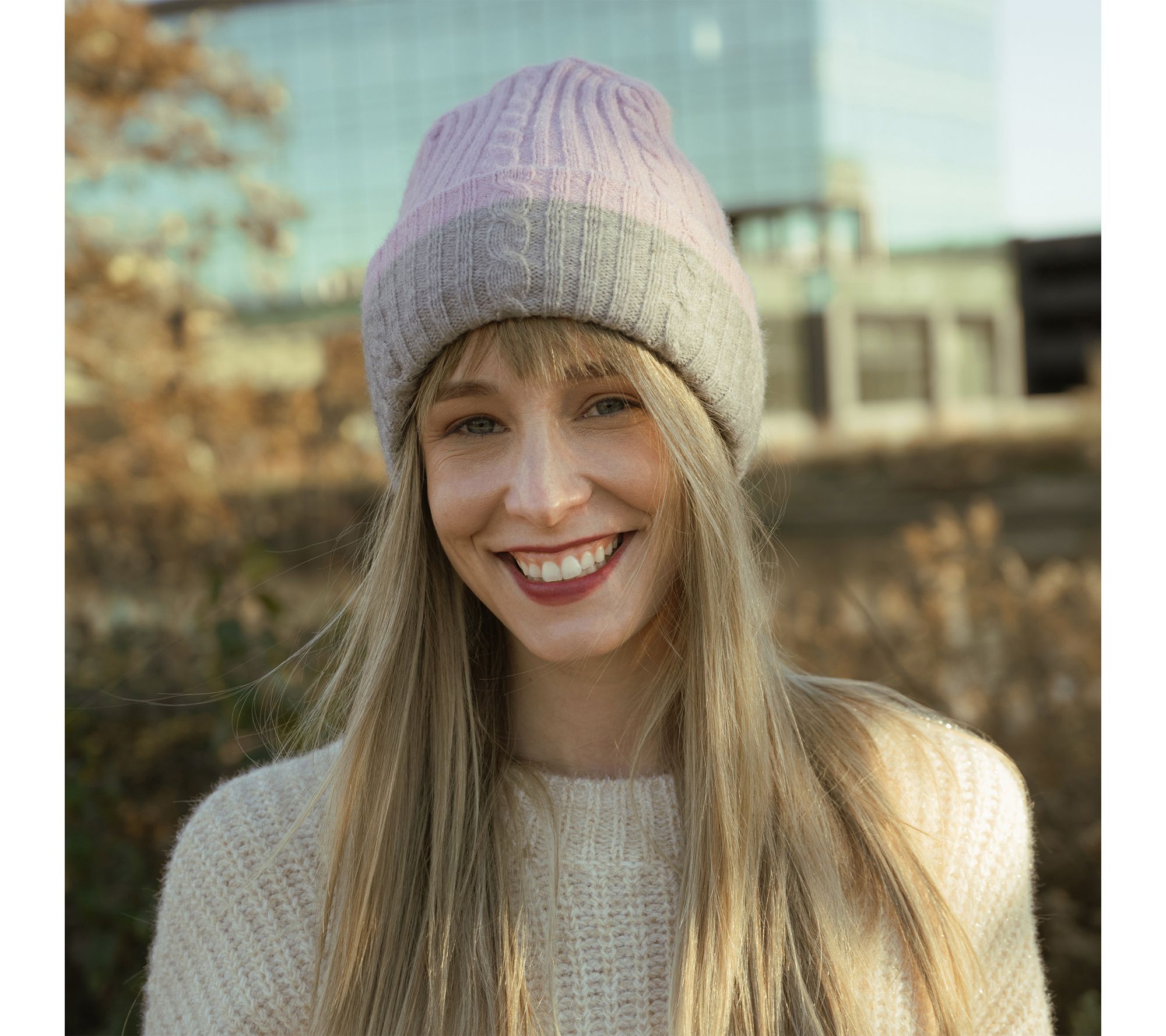 MUK LUKS Women's Reversible Beanie - QVC.com