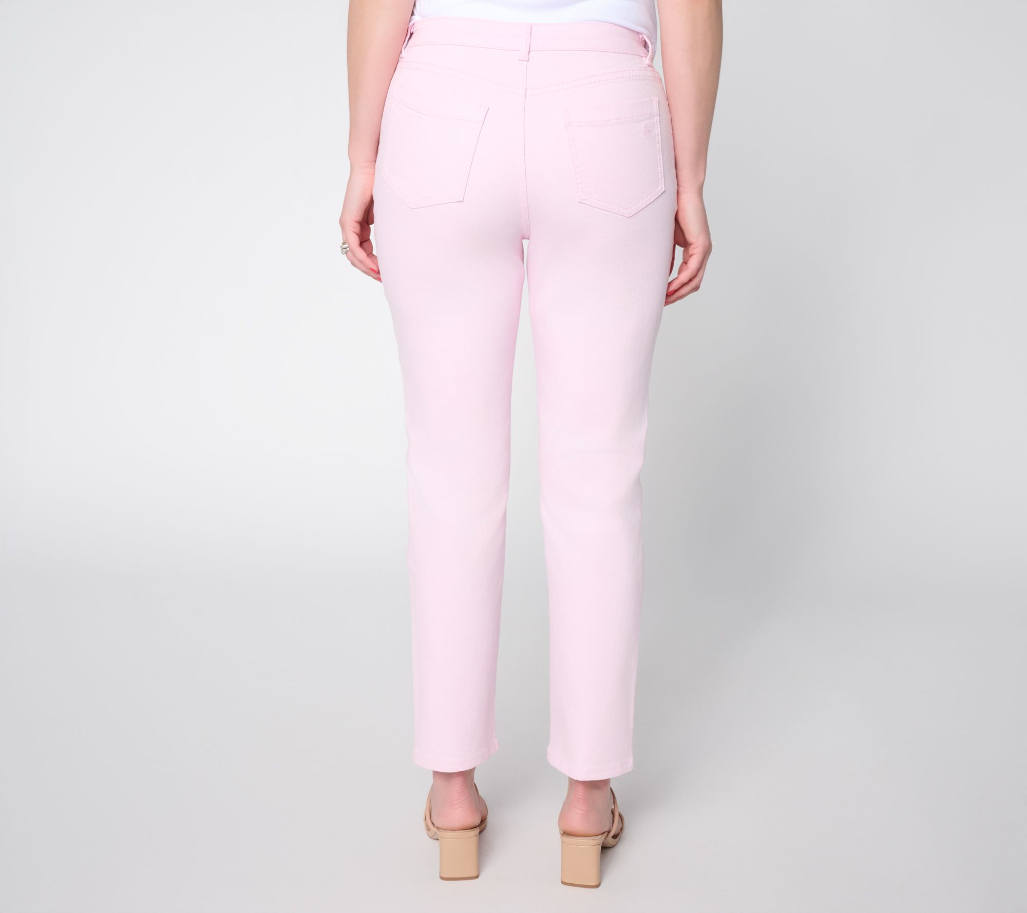 Susan Graver Petite Stretch Denim Straight Leg Jeans - QVC.com