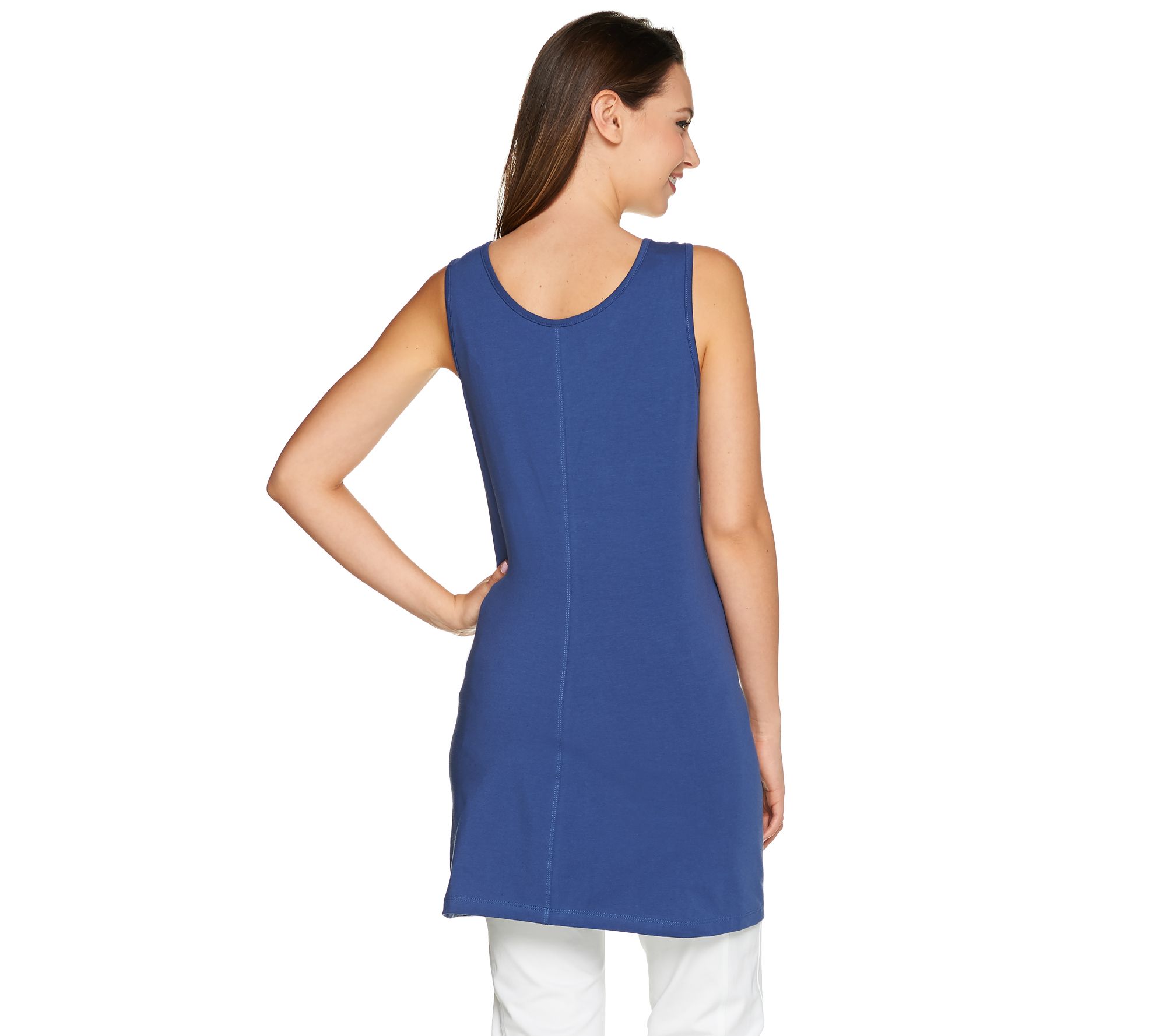 Women with Control Long and Lean V-Neck Knit Tank - QVC.com