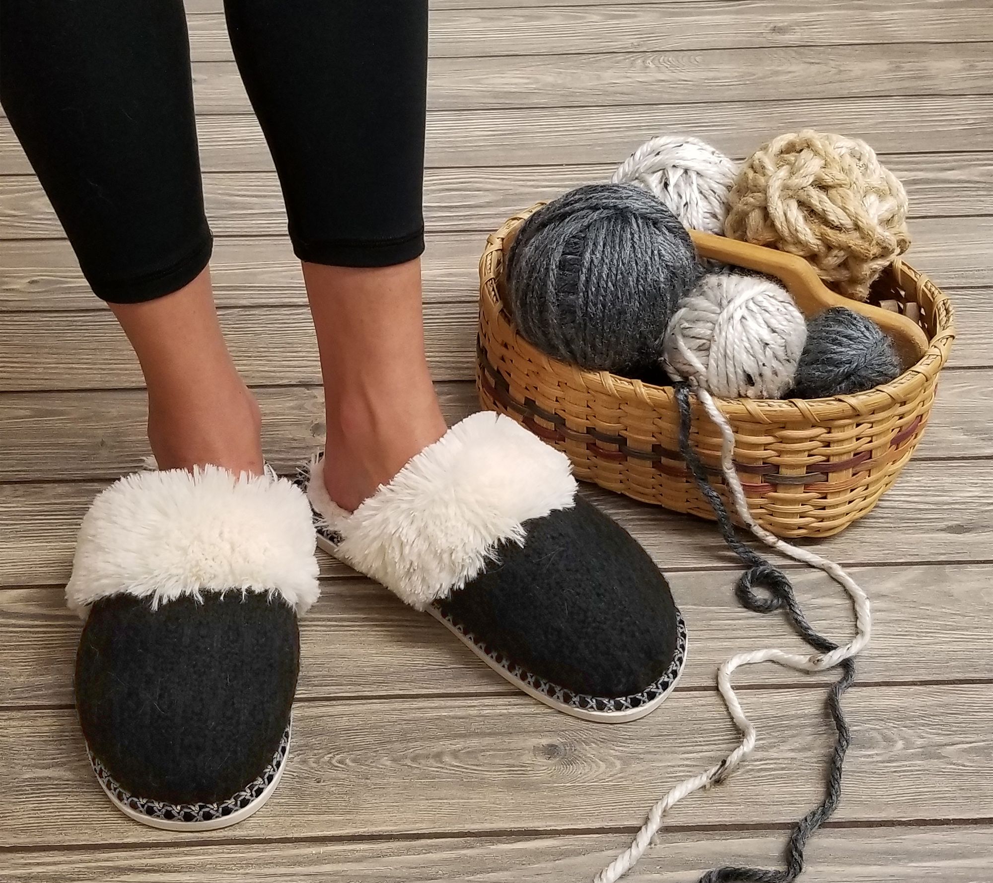 GaaHuu Textured Knit Scuff Slippers - QVC.com