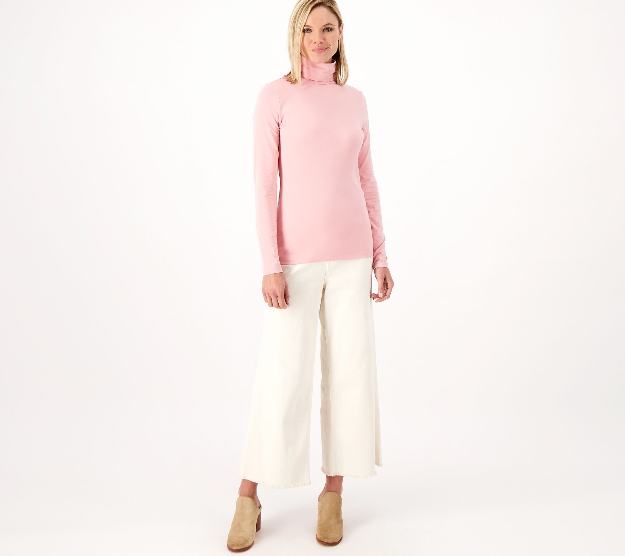 Lands' End Regular Long Sleeve Knit Turtleneck - QVC.com