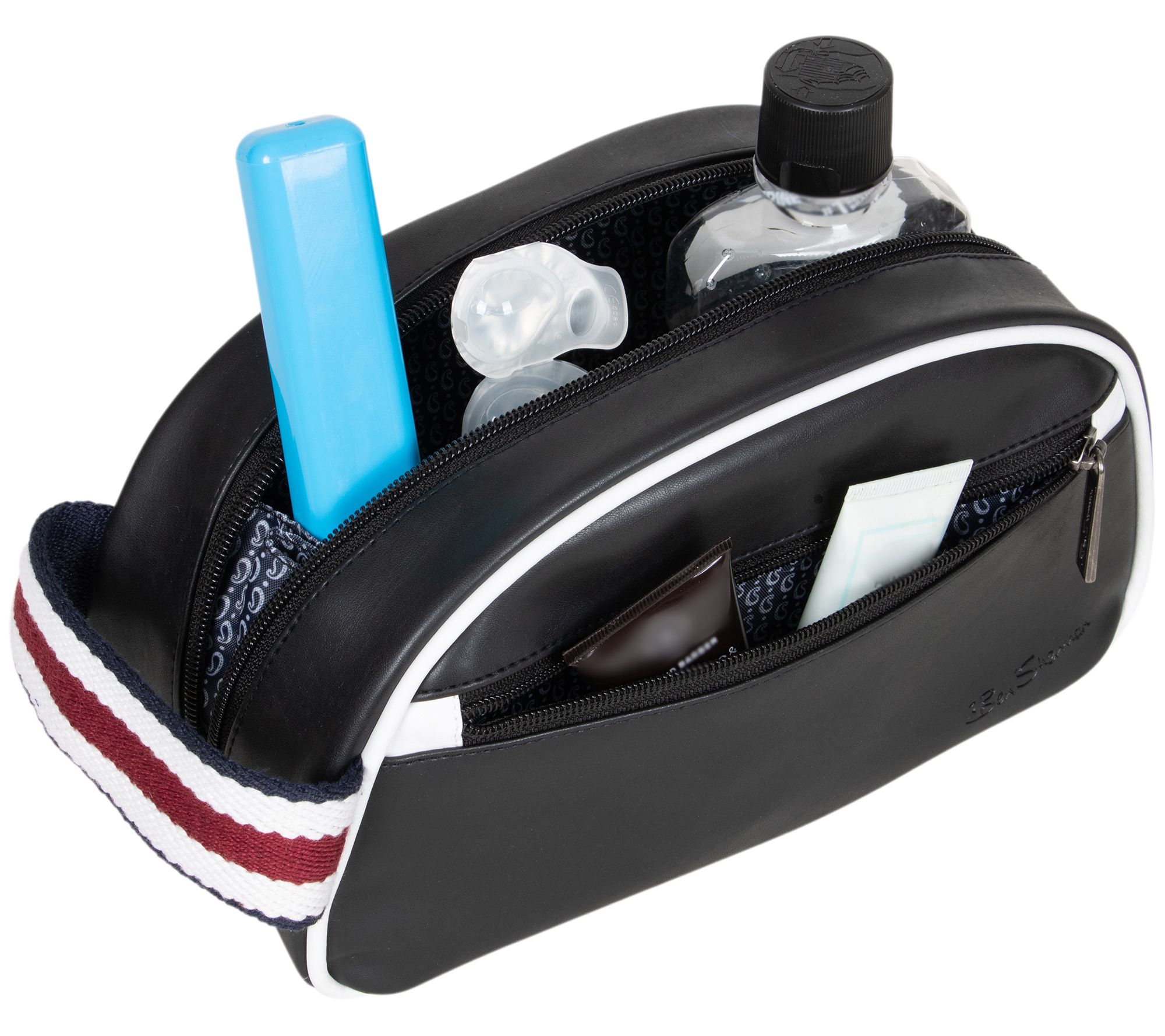 Ben Sherman Vegan Leather Dome-Shape Toiletry Kit - QVC.com