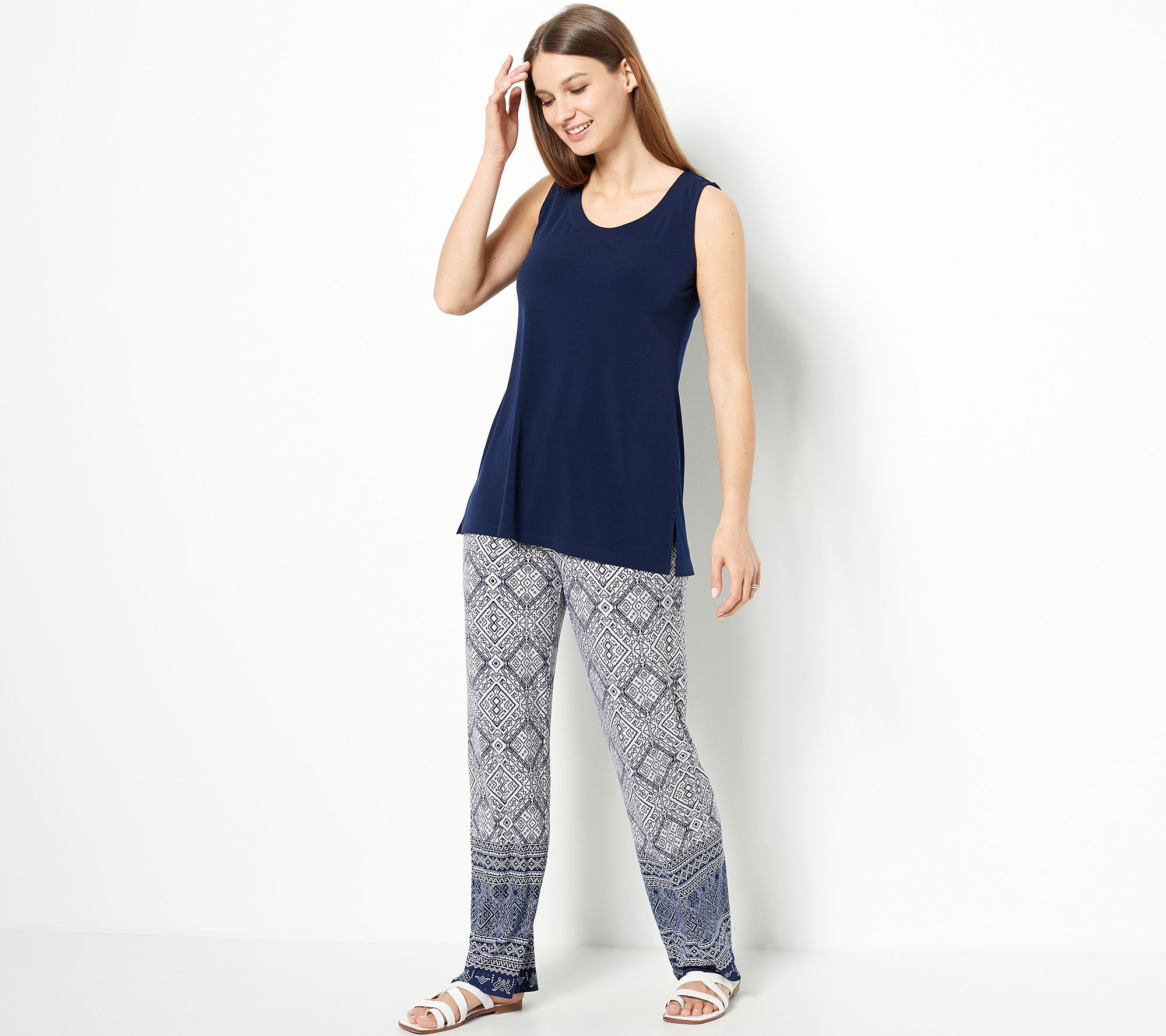 "As Is" Susan Graver Modern Essentials Liquid Knit A-Line Tunic - QVC.com