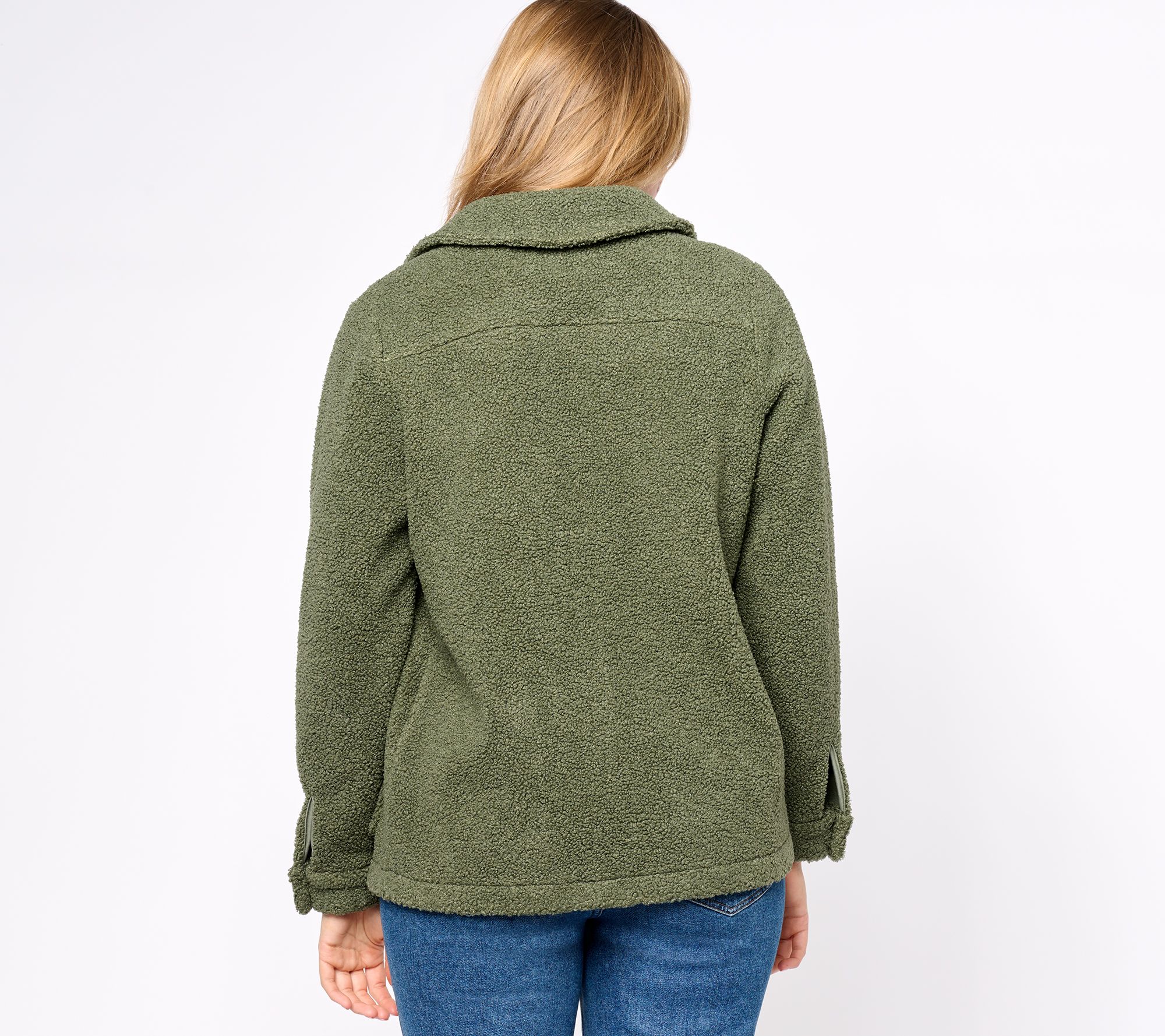 "As Is" Susan Graver Weekend Polar Fleece Button Front Jacket - QVC.com