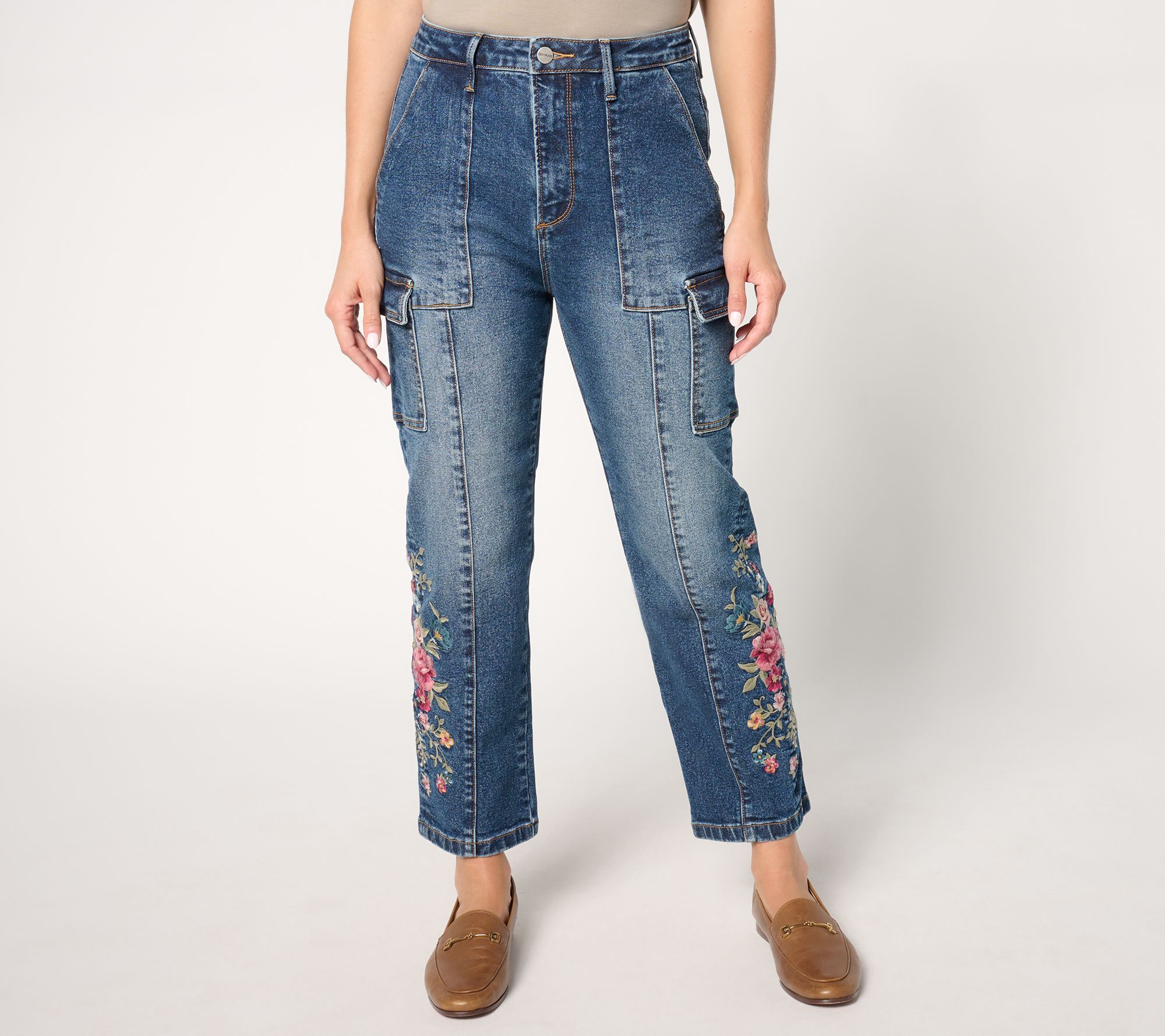 Driftwood Jeans Royce Cargo Straight Leg - Serenity - QVC.com