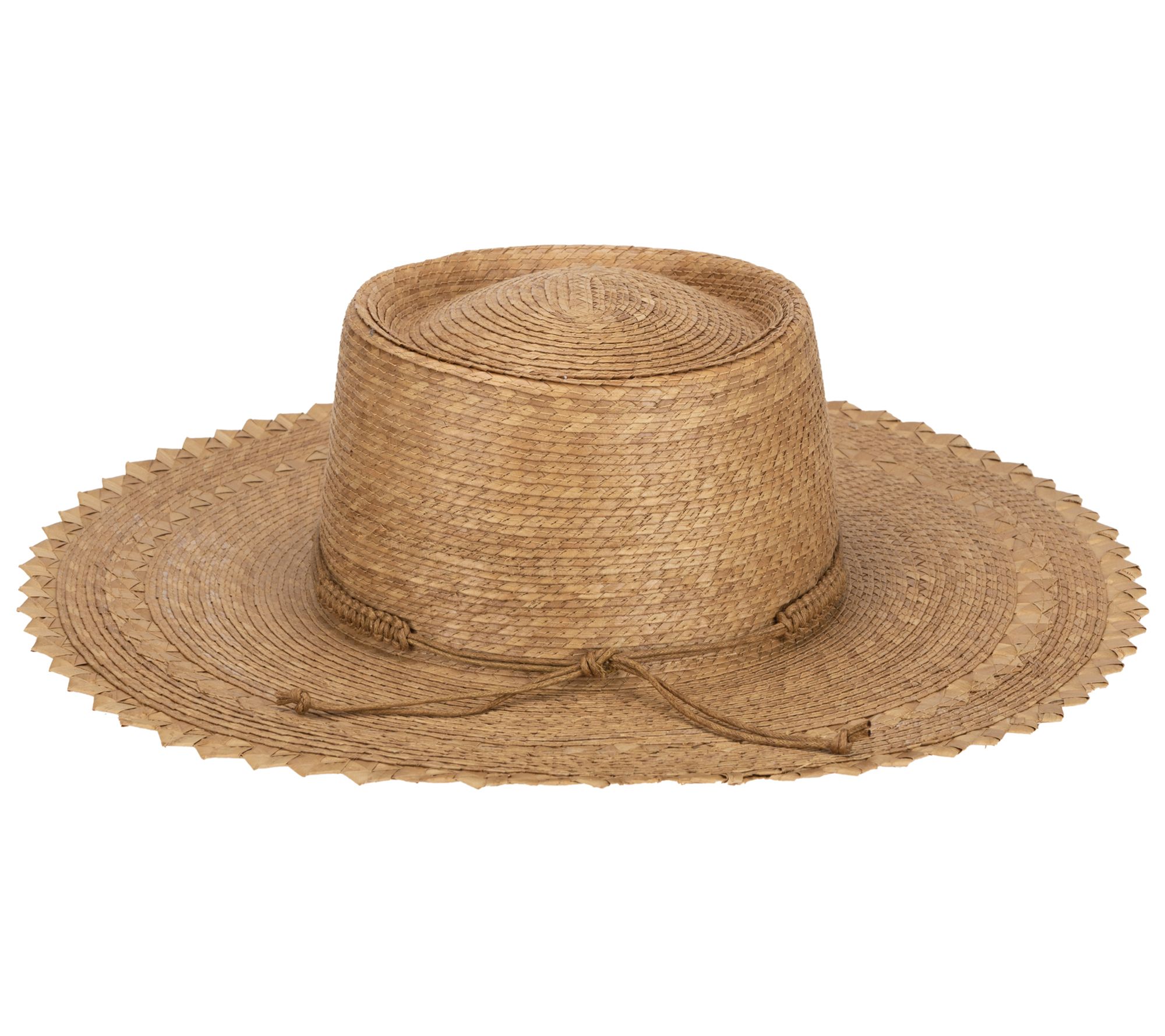 San Diego Hat Co. Athena Buri Straw Telescope Boater UPF 50 - QVC.com