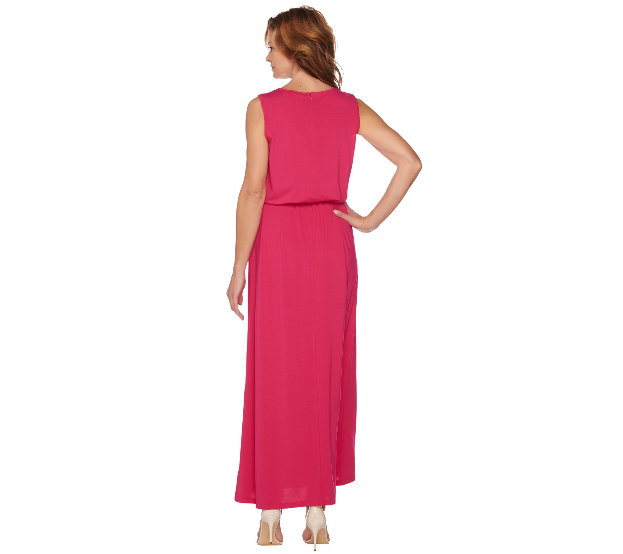 "As Is" Joan Rivers Regular Length Jersey Knit Maxi Dress with Pockets ...