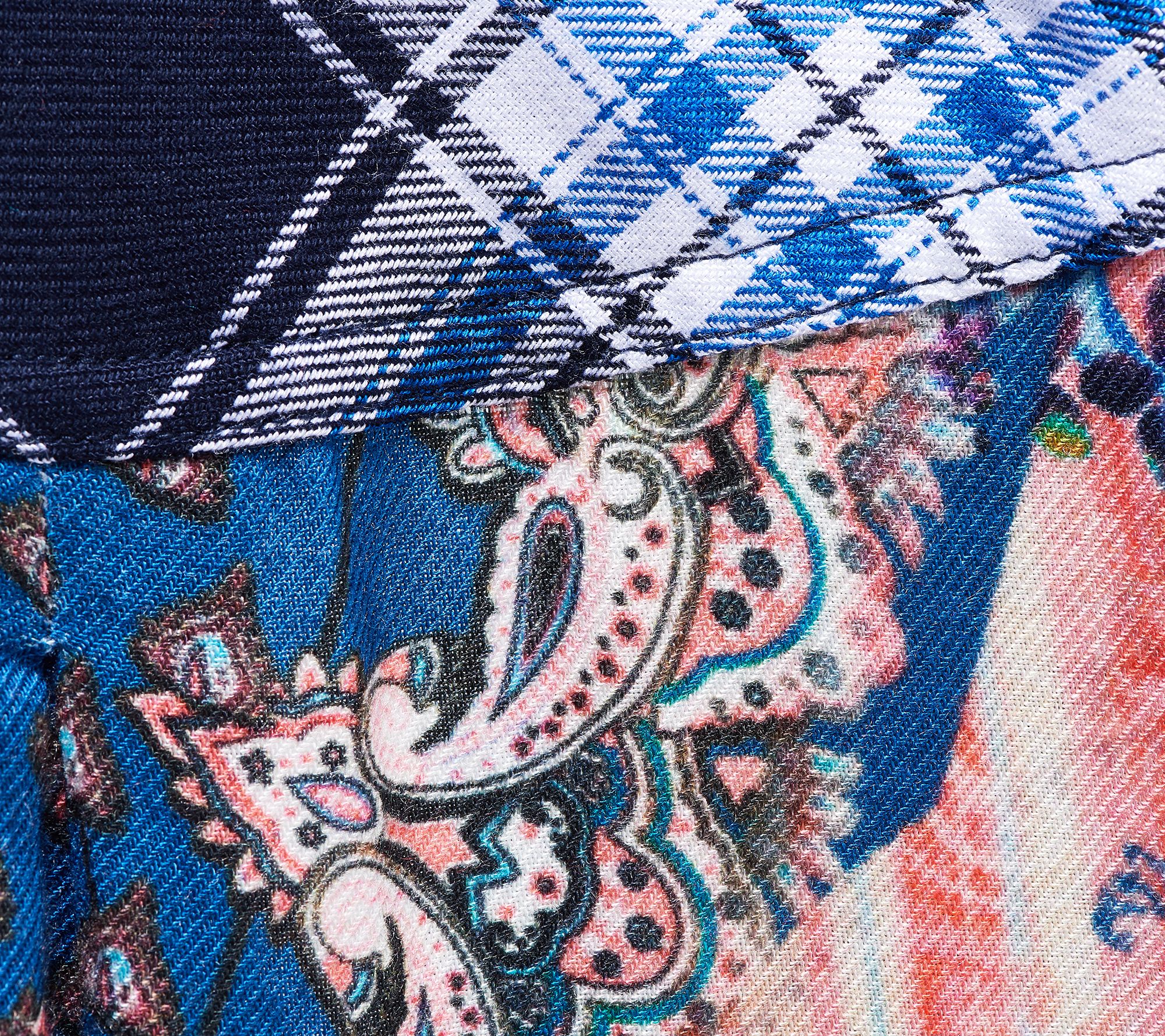 Tolani Collection Plaid Tunic With Printed Back - QVC.com