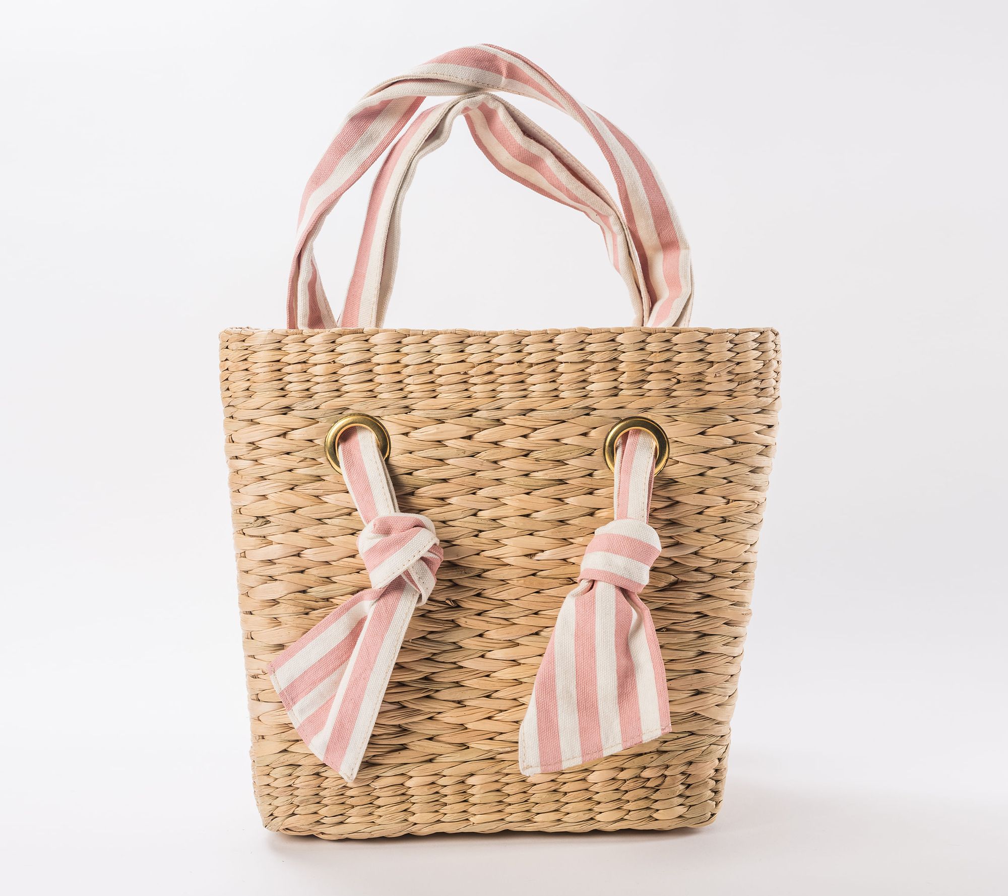 Violet & Brooks Kate Straw Tote - QVC.com