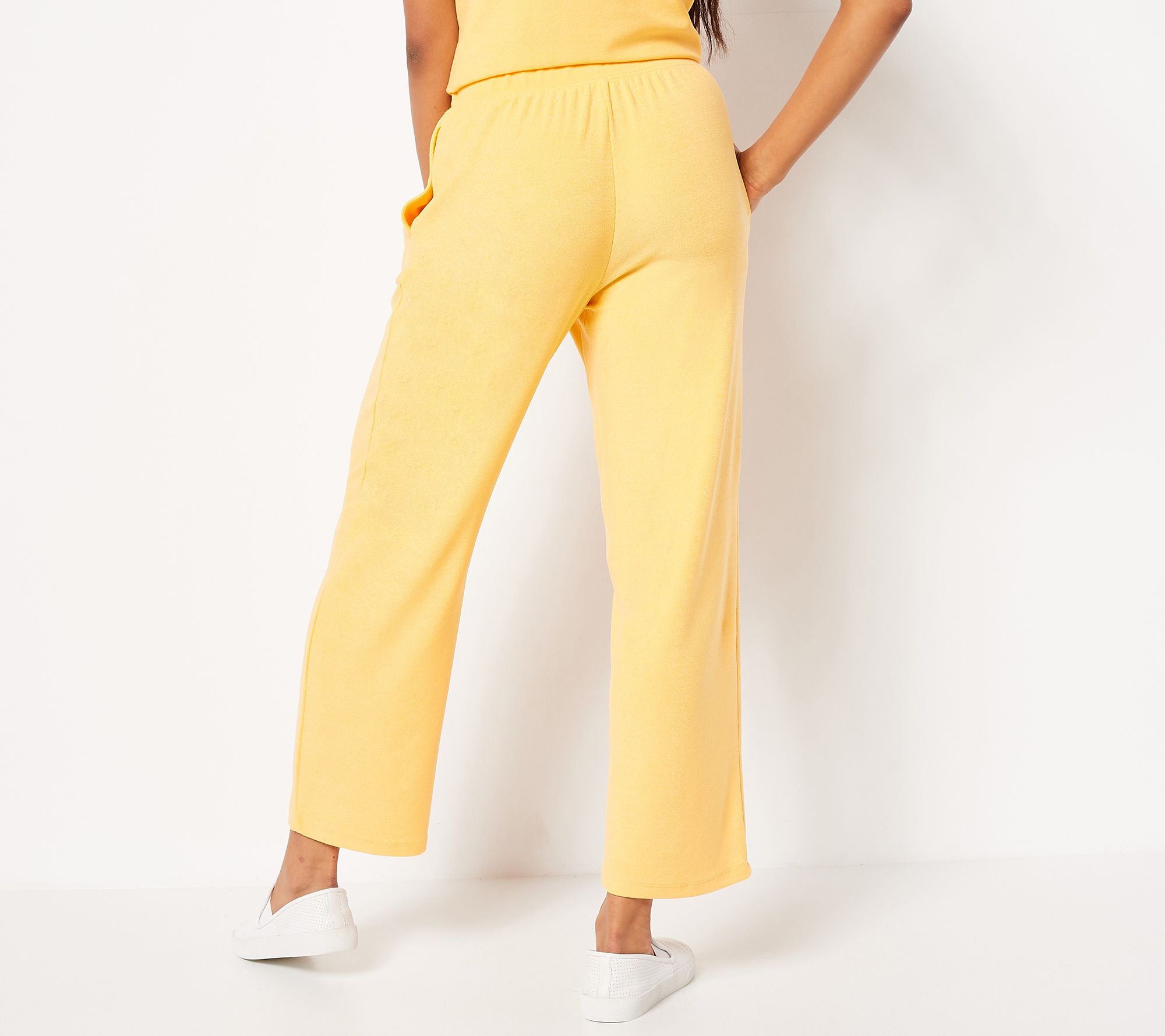 Candace Cameron Bure Terry Cloth Crop Pant - QVC.com