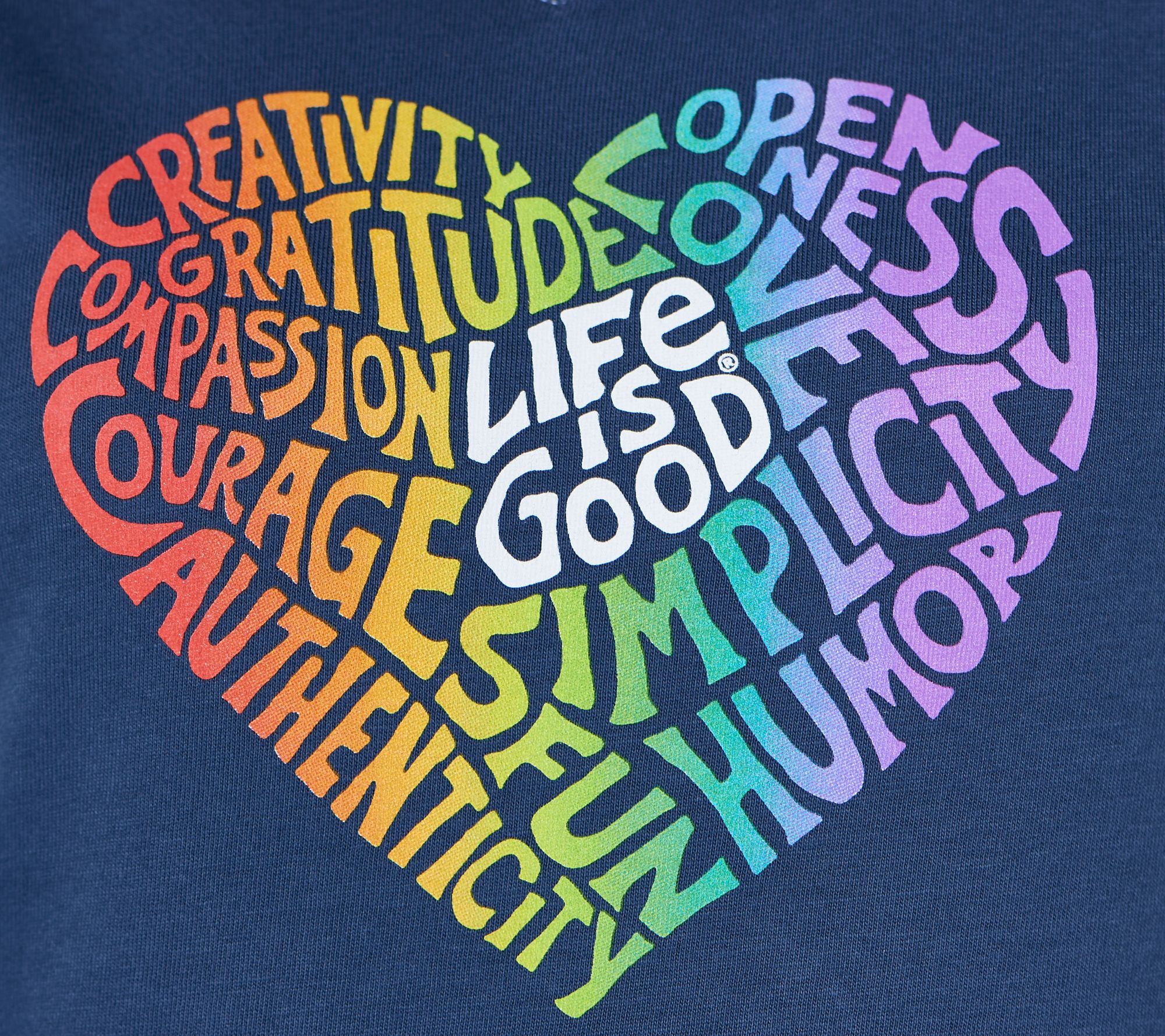 "As Is" Life is Good Women's Short Sleeve Pride Crusher Tee - QVC.com