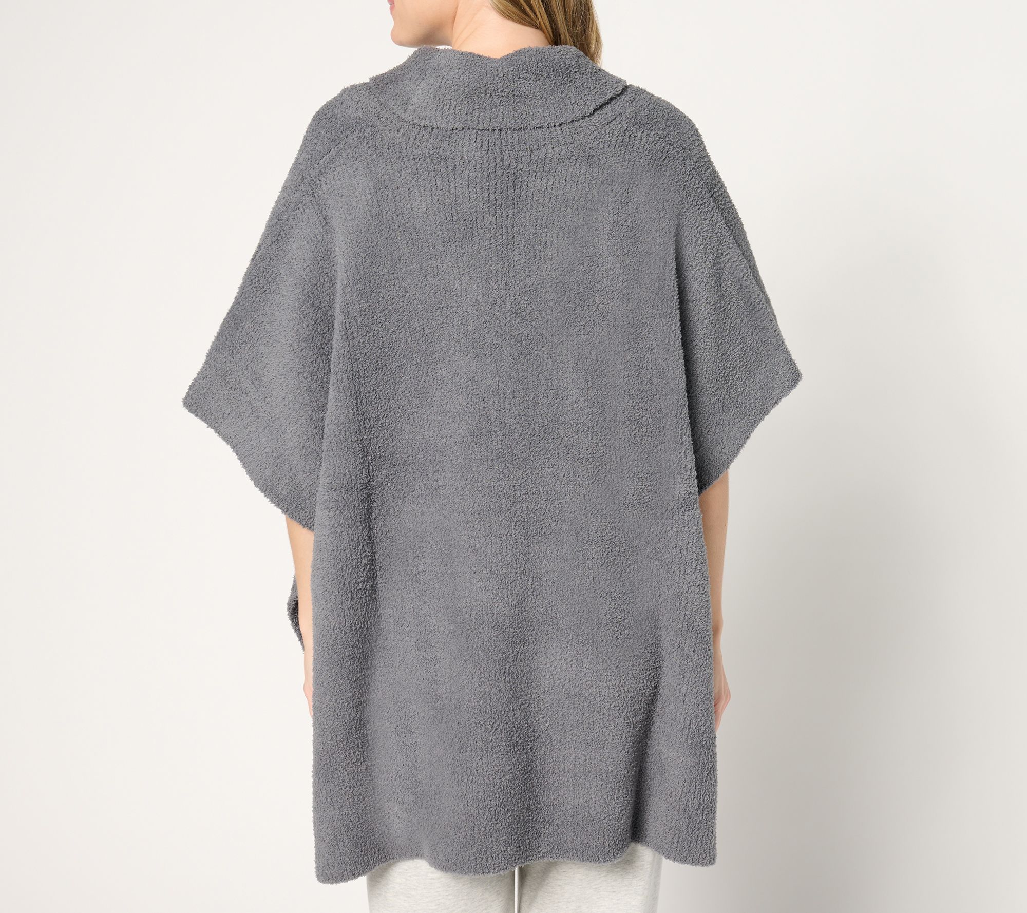 Barefoot Dreams CozyChic Shawl Collar Poncho - QVC.com
