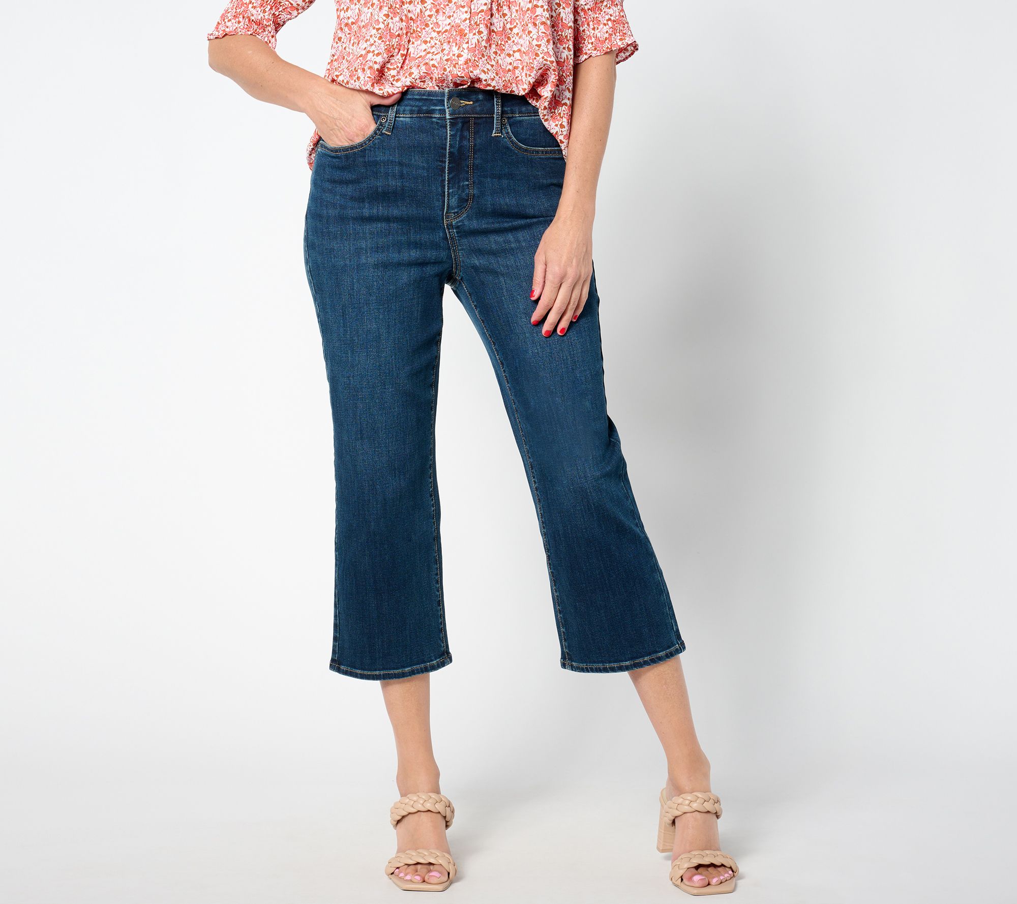 "As Is" NYDJ High Rise Joni Capri in Cool Embrace- Olympus - QVC.com
