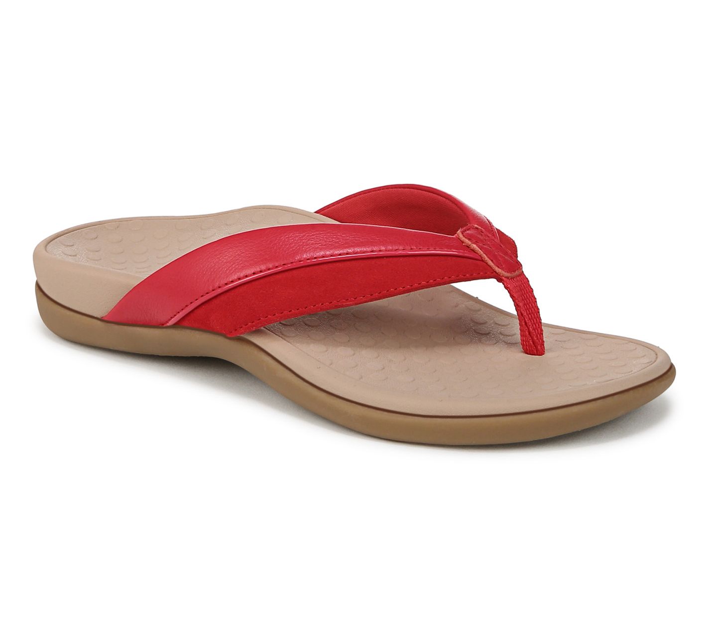 Vionic Leather or Suede Thong Sandals - Shore - QVC.com