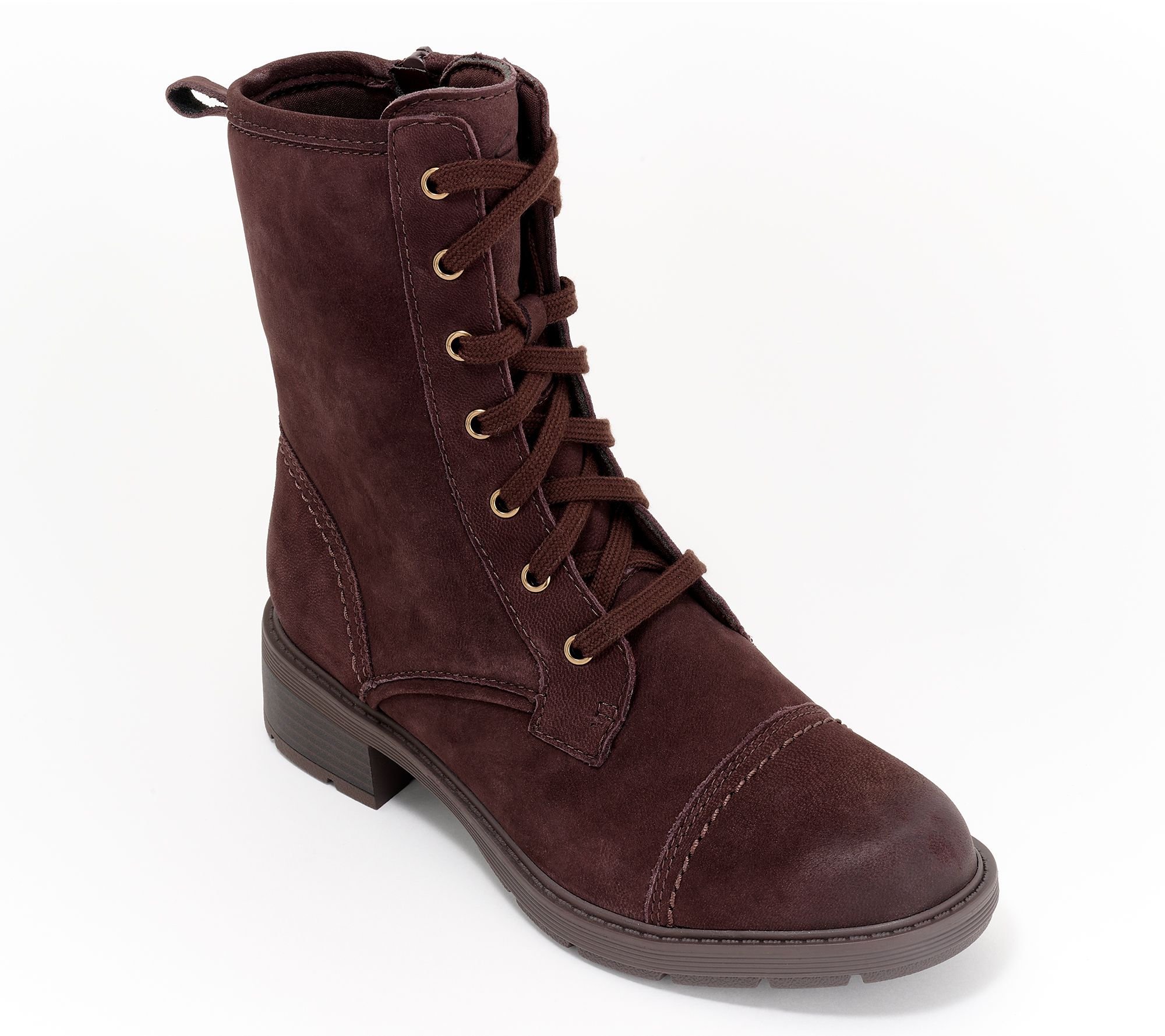 "As Is" Clarks Collection Leather Lace-Up Ankle Boots- Hearth Maye ...
