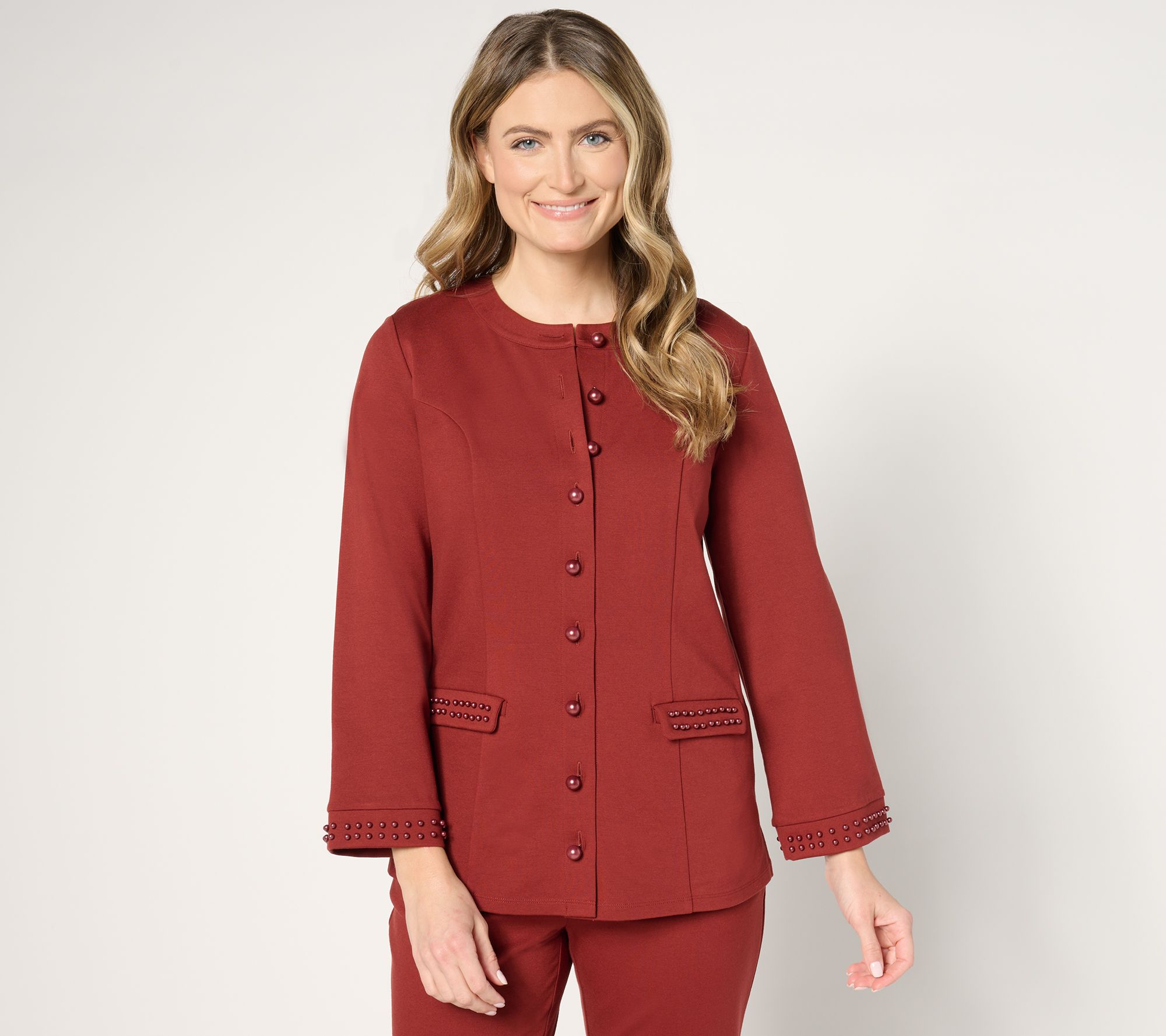 "As Is" BEAUTIFUL by Lawrence Zarian Reg Simulated Pearl Tunic - QVC.com