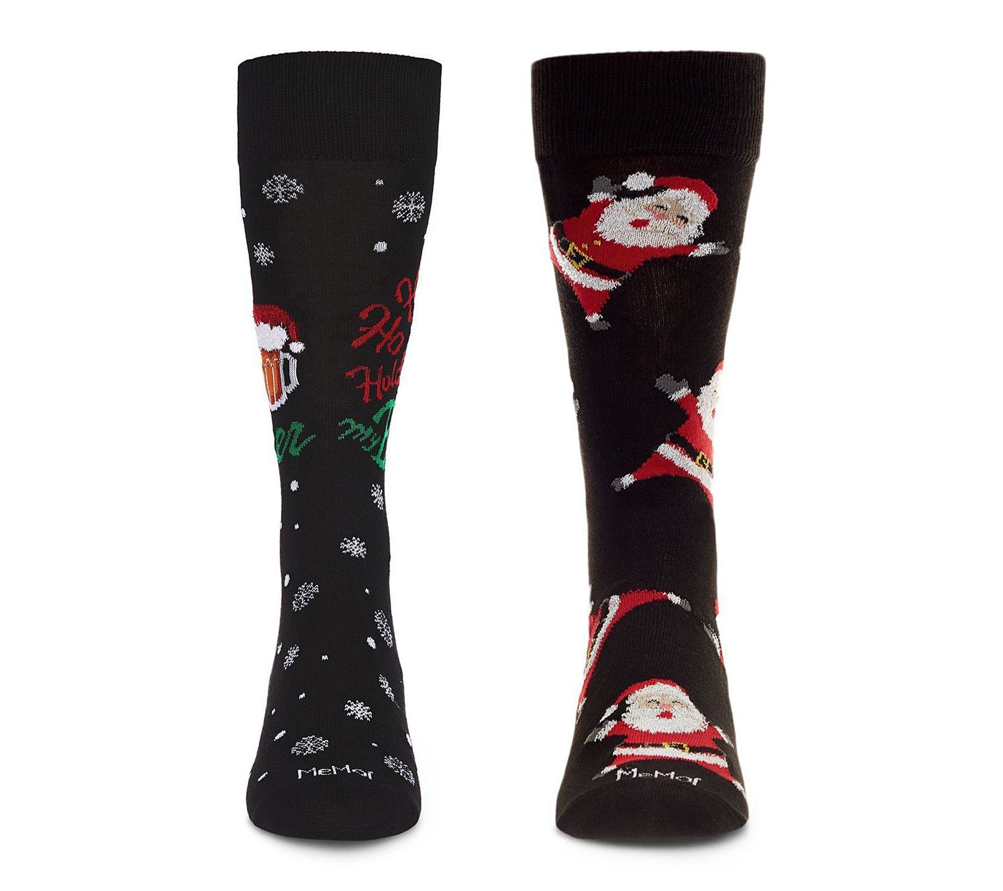 MeMoi Men's Set of 2 Novelty Patterned HolidayCrew Socks - QVC.com