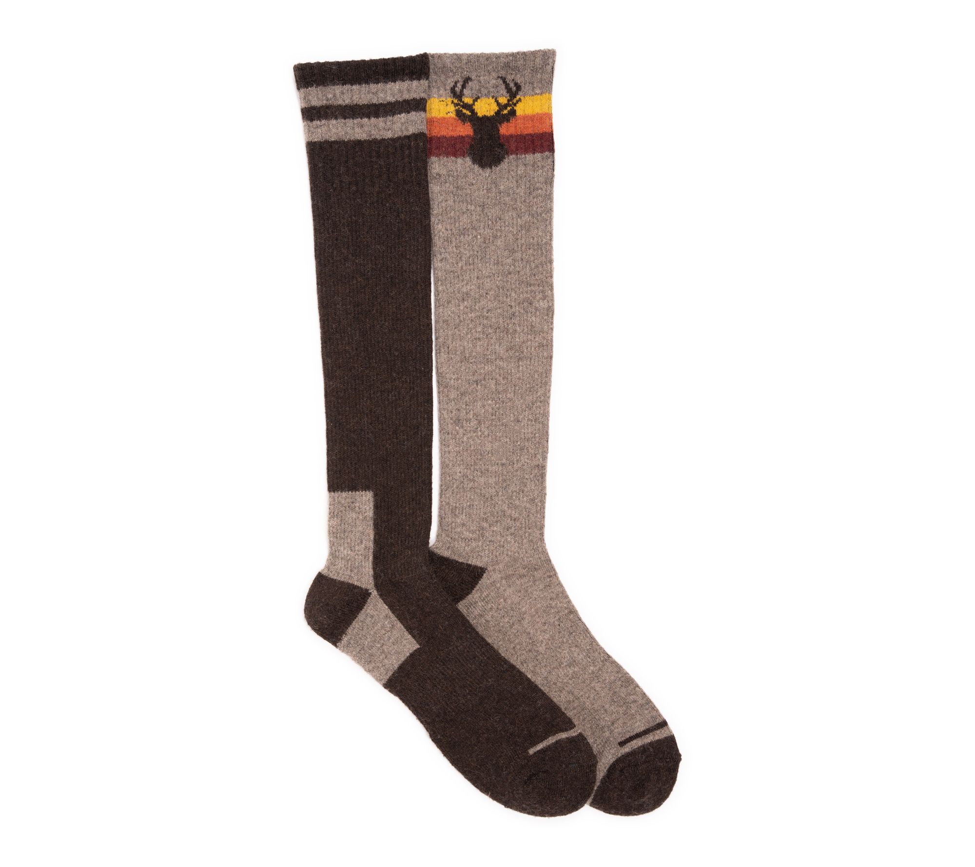 MUK LUKS Men's Set of 2 Wool Blend Compression Knee-High Socks - QVC.com