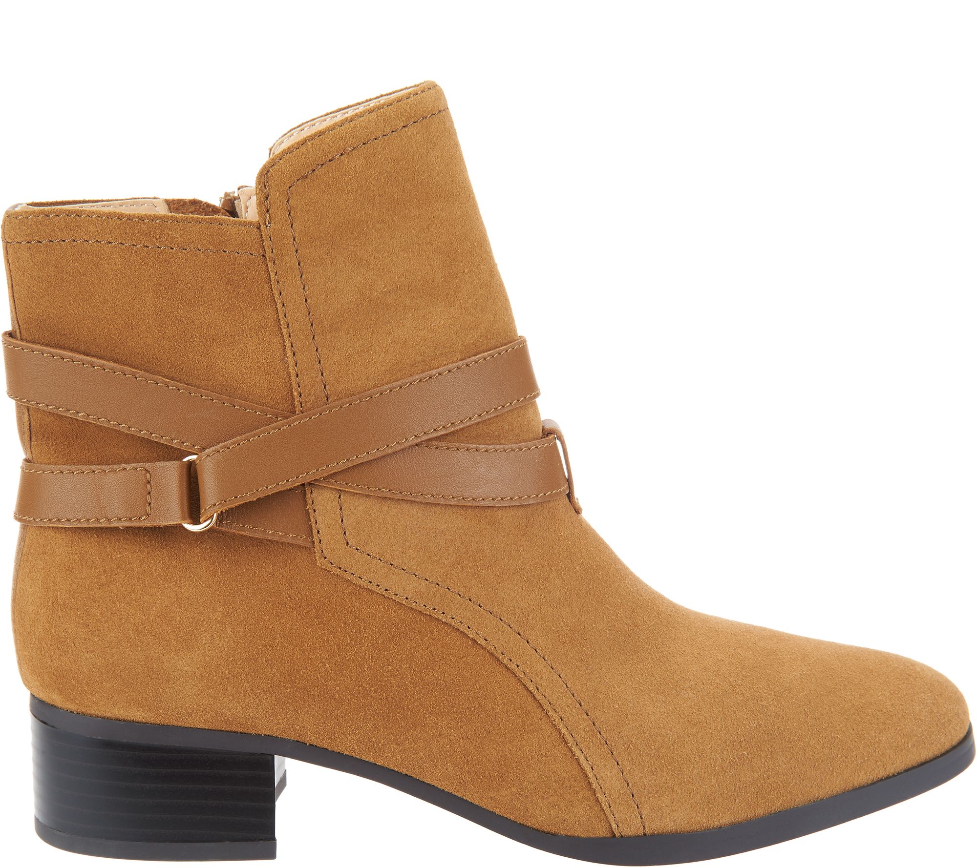 C. Wonder Suede Ankle Boots w/ Strap Details - Taylor - QVC.com