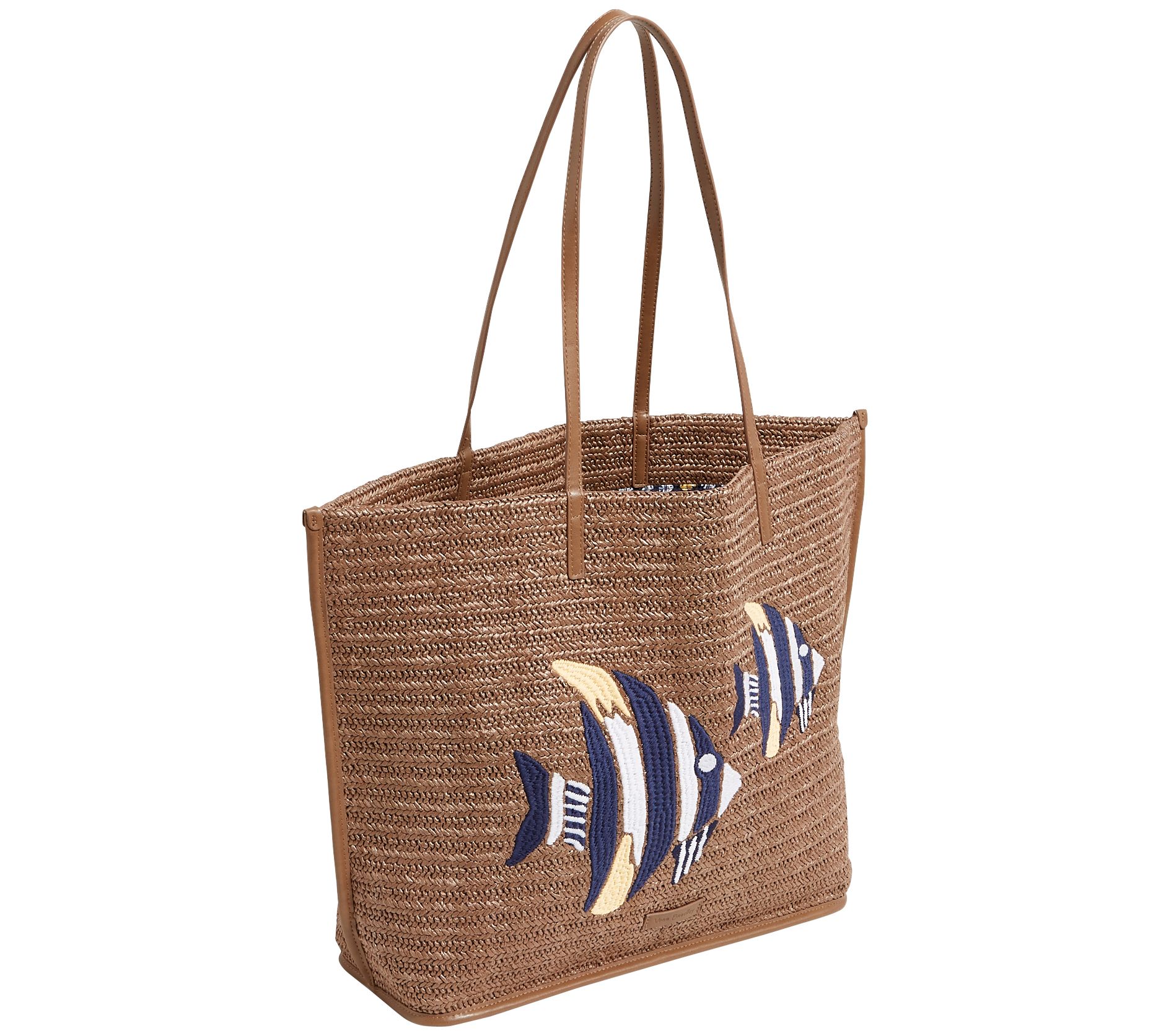 Vera Bradley Novelty Straw Tote - QVC.com