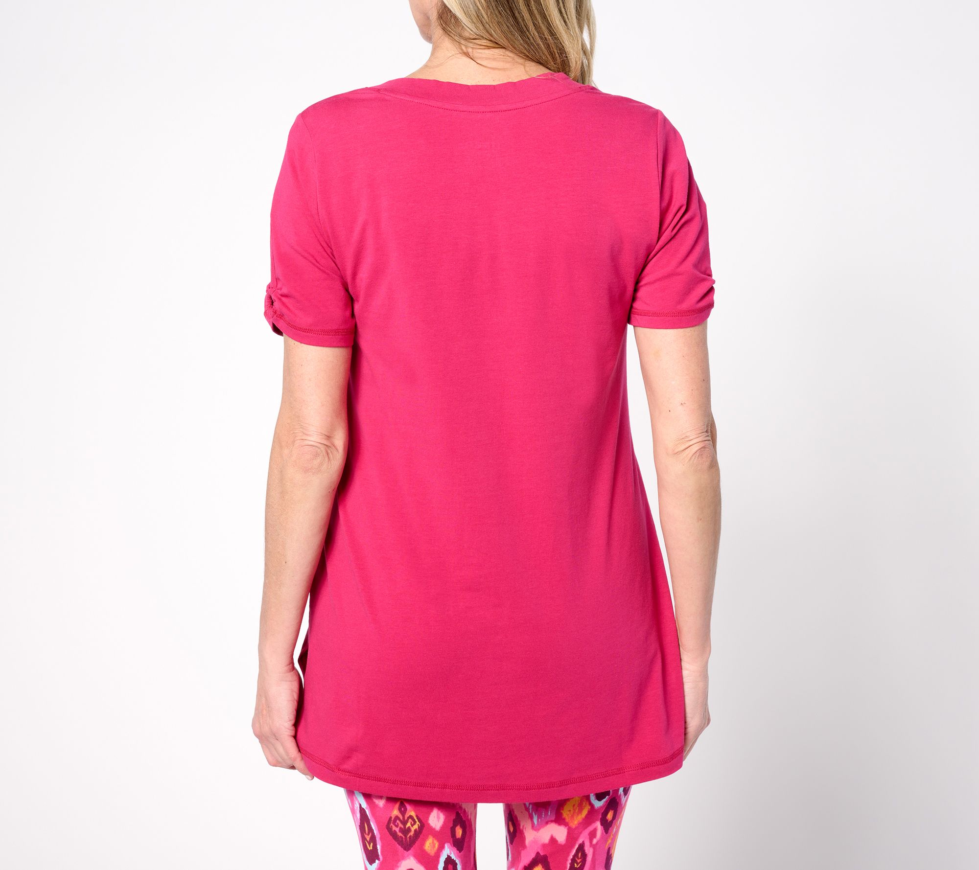Denim & Co. Active Jersey Short Sleeve Tunic with Keyhole Denim & Co. Active Jersey Short Sleeve Tunic with Keyhole
