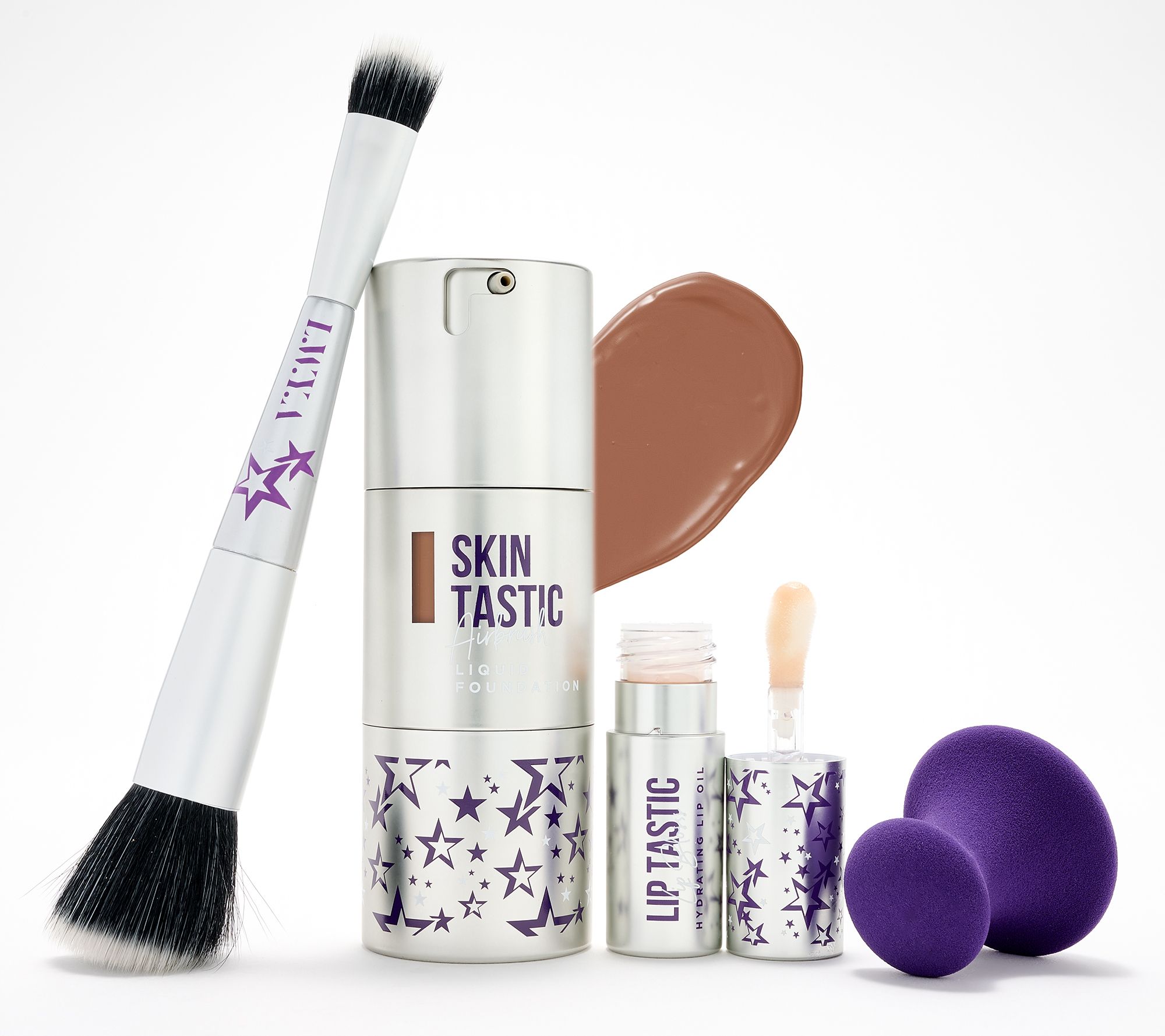 LWYA by Kim Gravel Skintastic Foundation &Lip Bloss 4pc Set - QVC.com