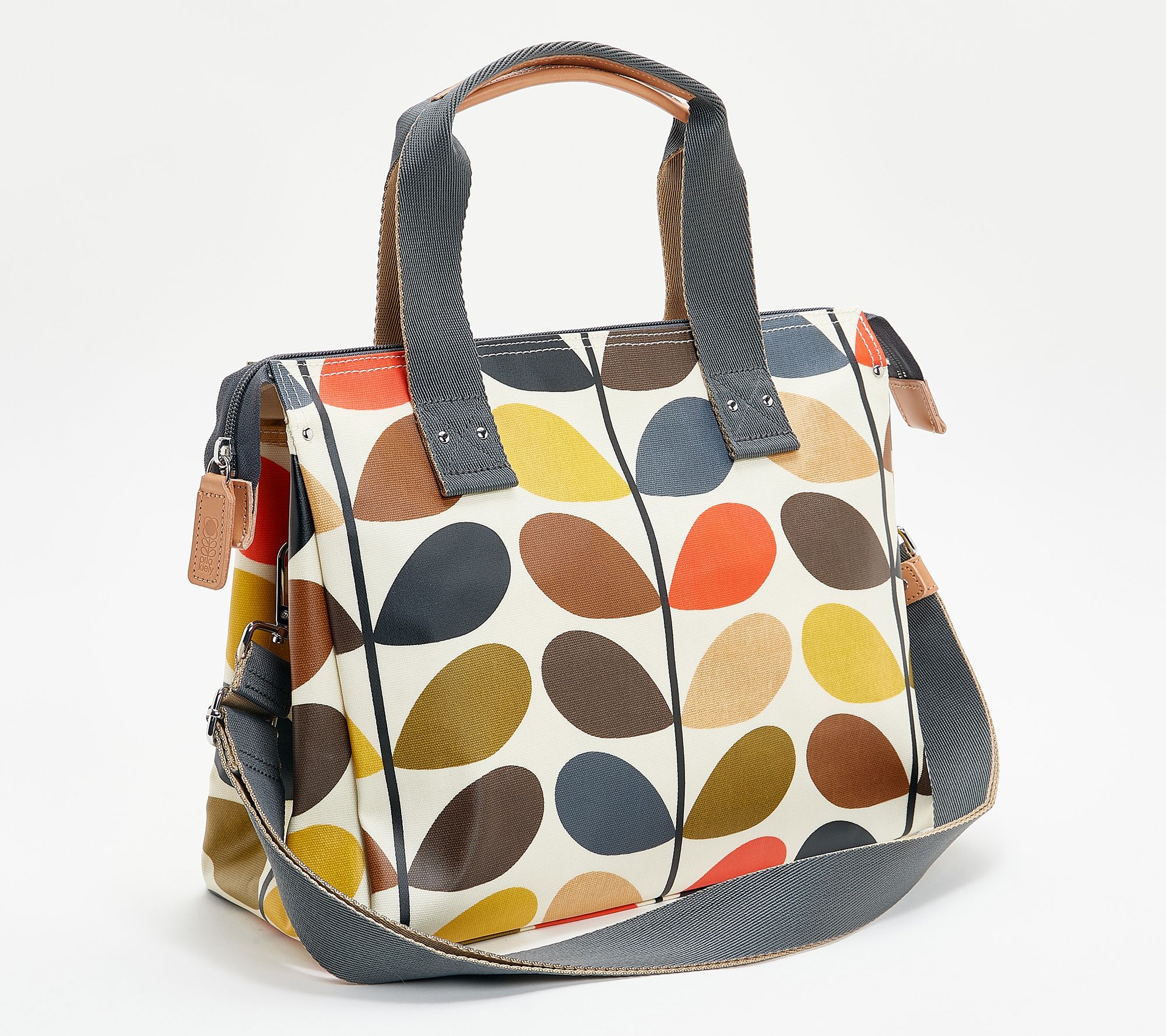 "As Is" Orla Kiely Printed Canvas Messenger- Watson - QVC.com
