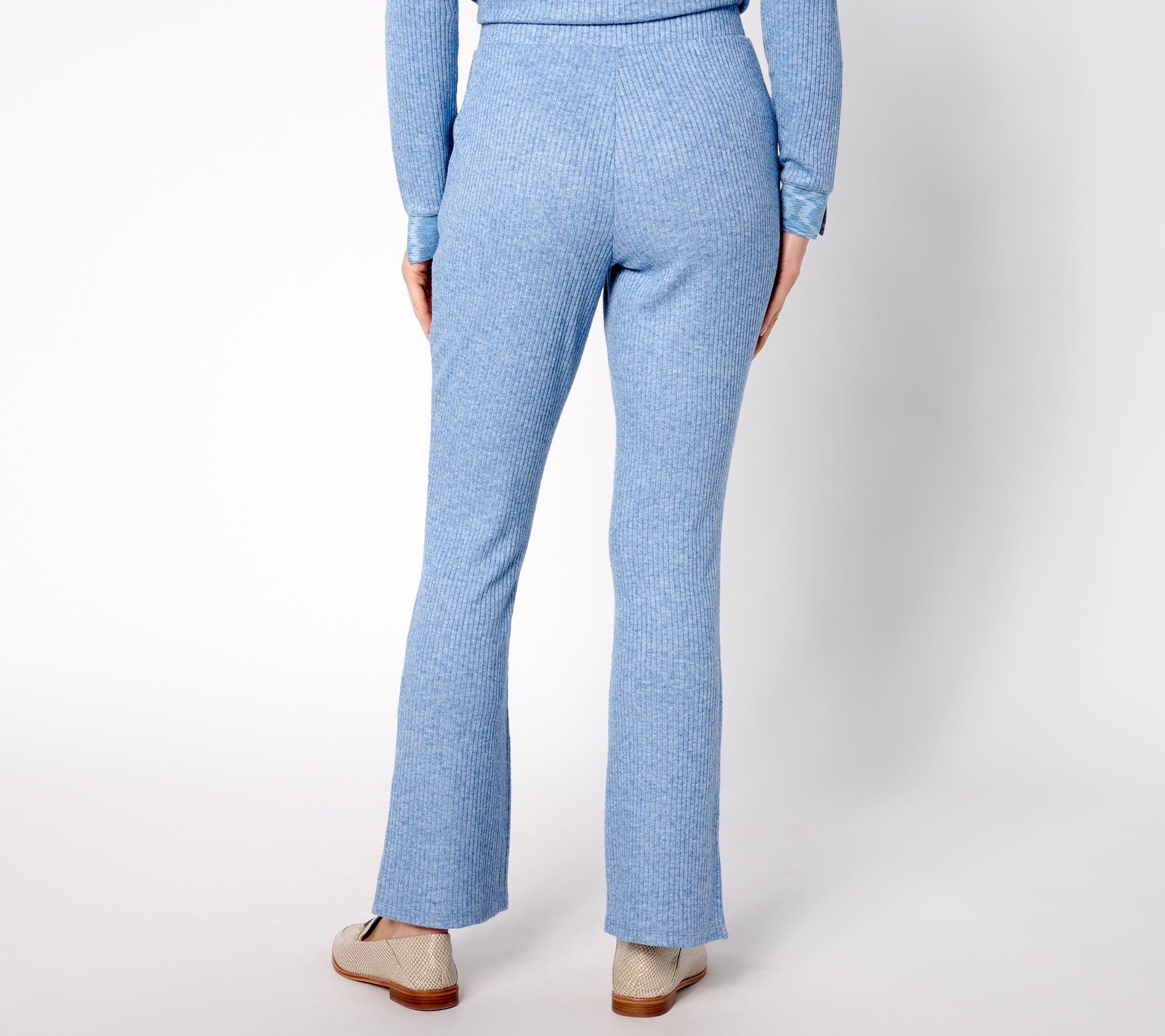 "As Is" Isaac Mizrahi Live! Tall Rib Knit Pull on Slight Bootcut Pant ...