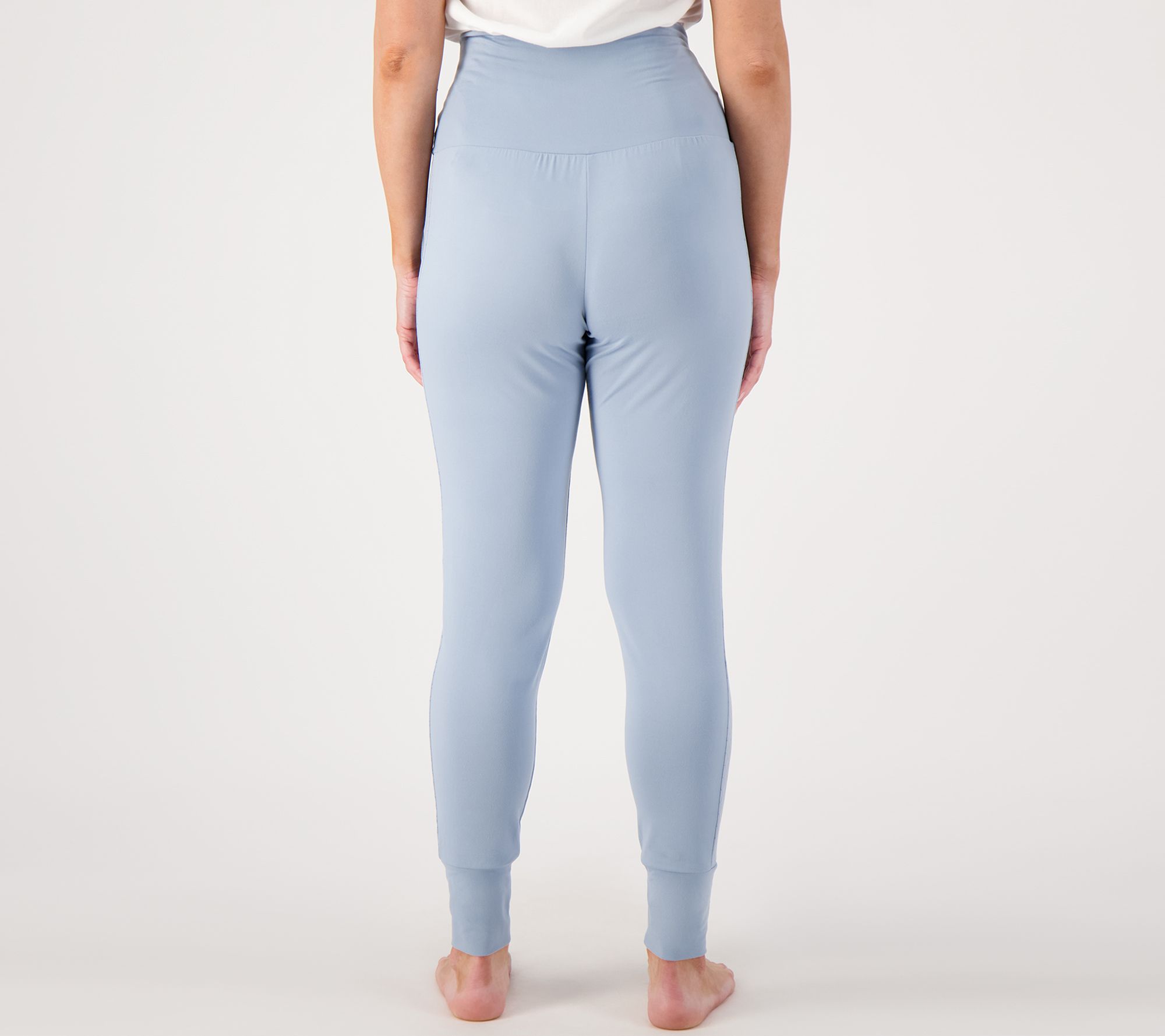 Lug Lounge Peached Jersey Foldover Jogger Pants - Scoop - QVC.com