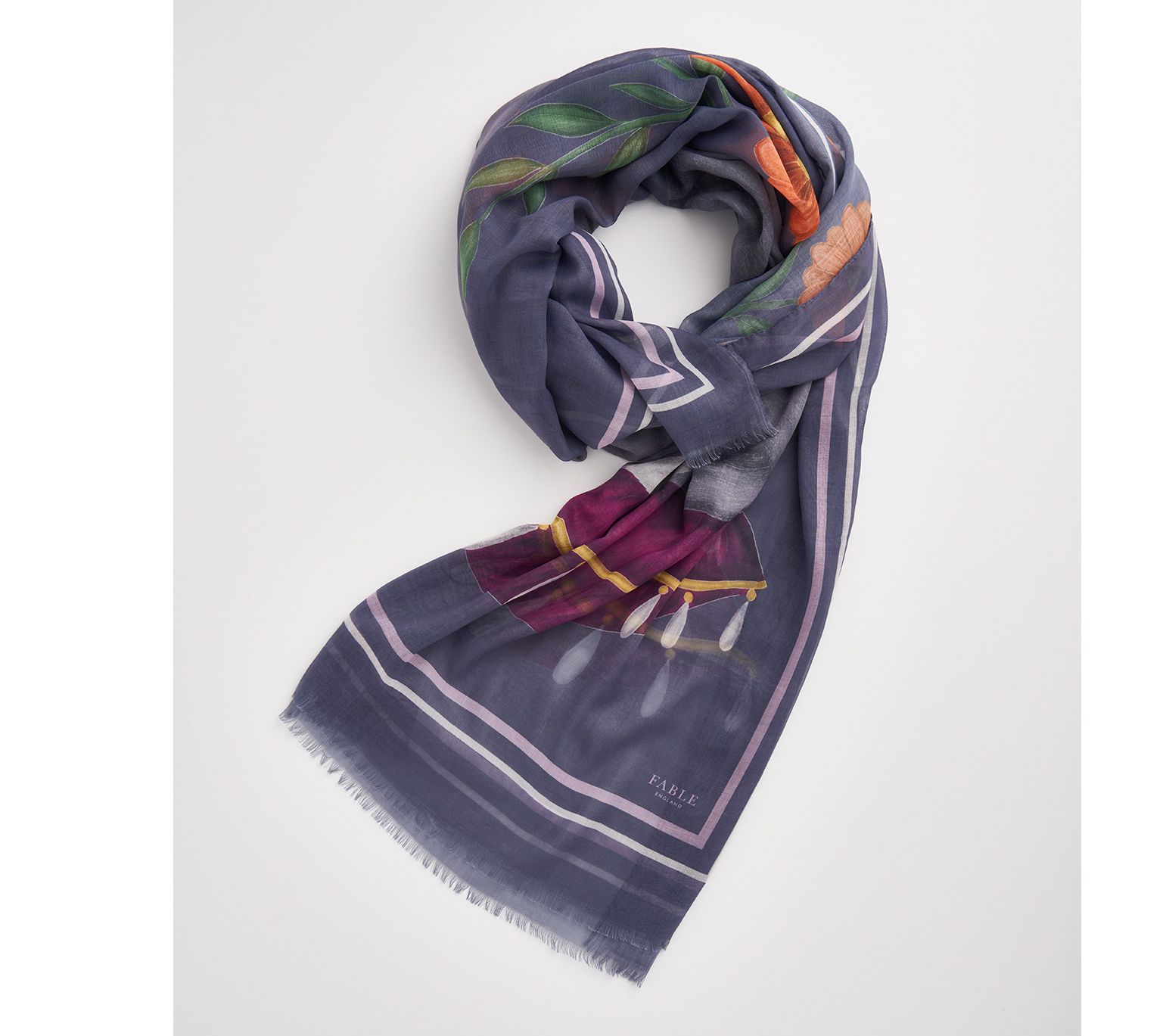 Fable England Catherine Rowe Pet Portraits Printed Scarf - QVC.com