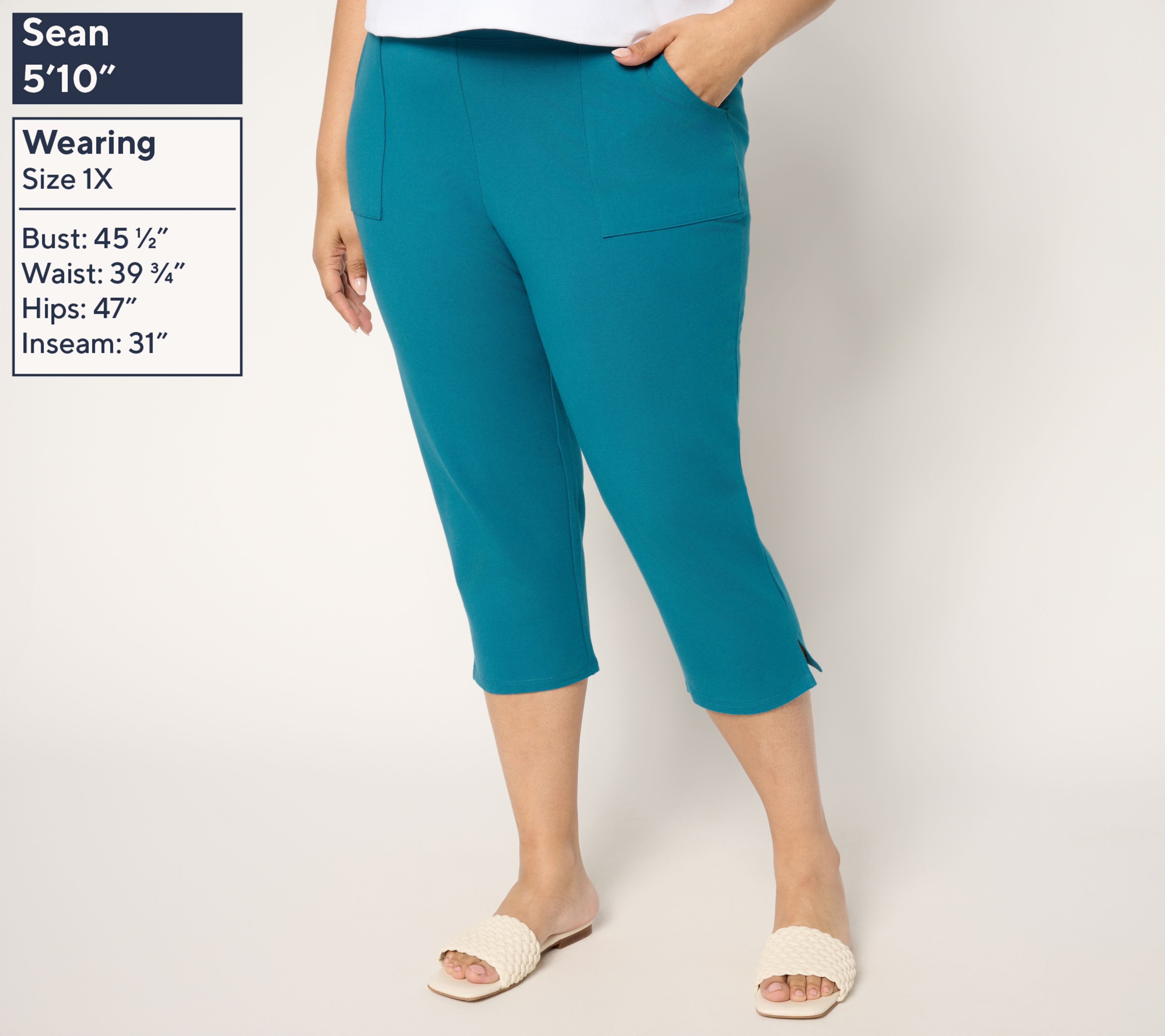 Women with Control Tummy Control Regular 86/14 Capri Pants - QVC.com