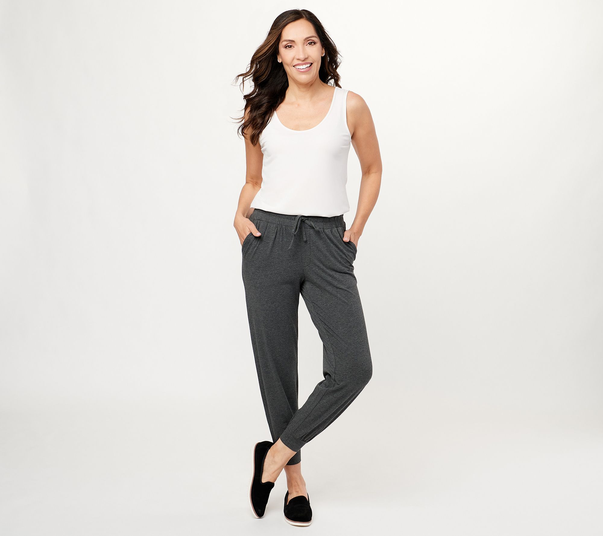 "As Is" AnyBody Petite Cozy Knit Luxe Jogger Pant - QVC.com