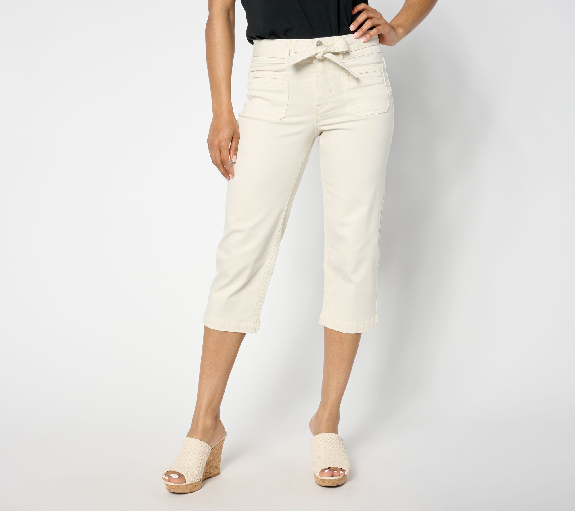nicole by Nicole Miller Soho High Rise Straight Leg Capri - QVC.com