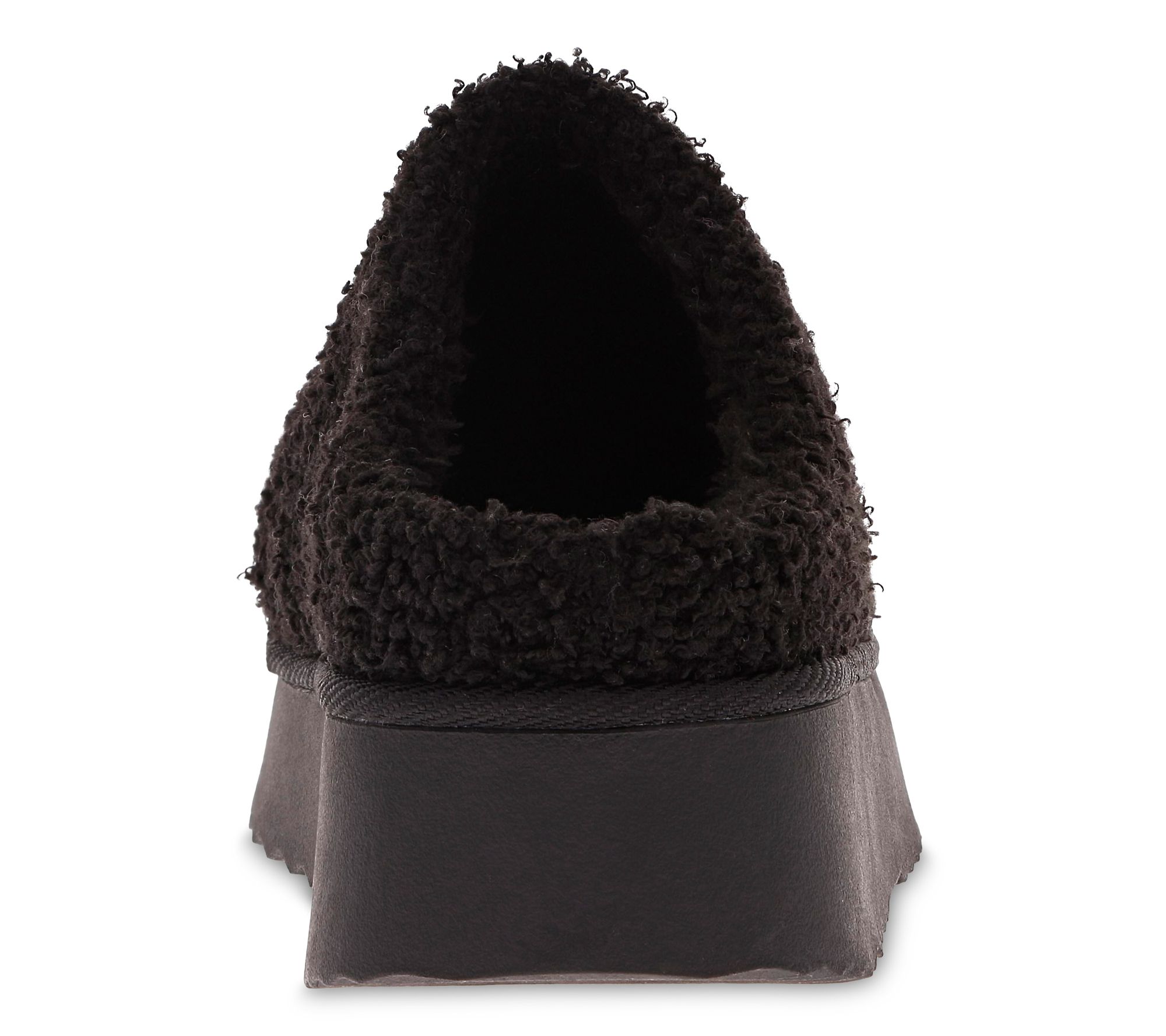 MIA Shoes Plush Shearling Platform Slippers - Icee - QVC.com