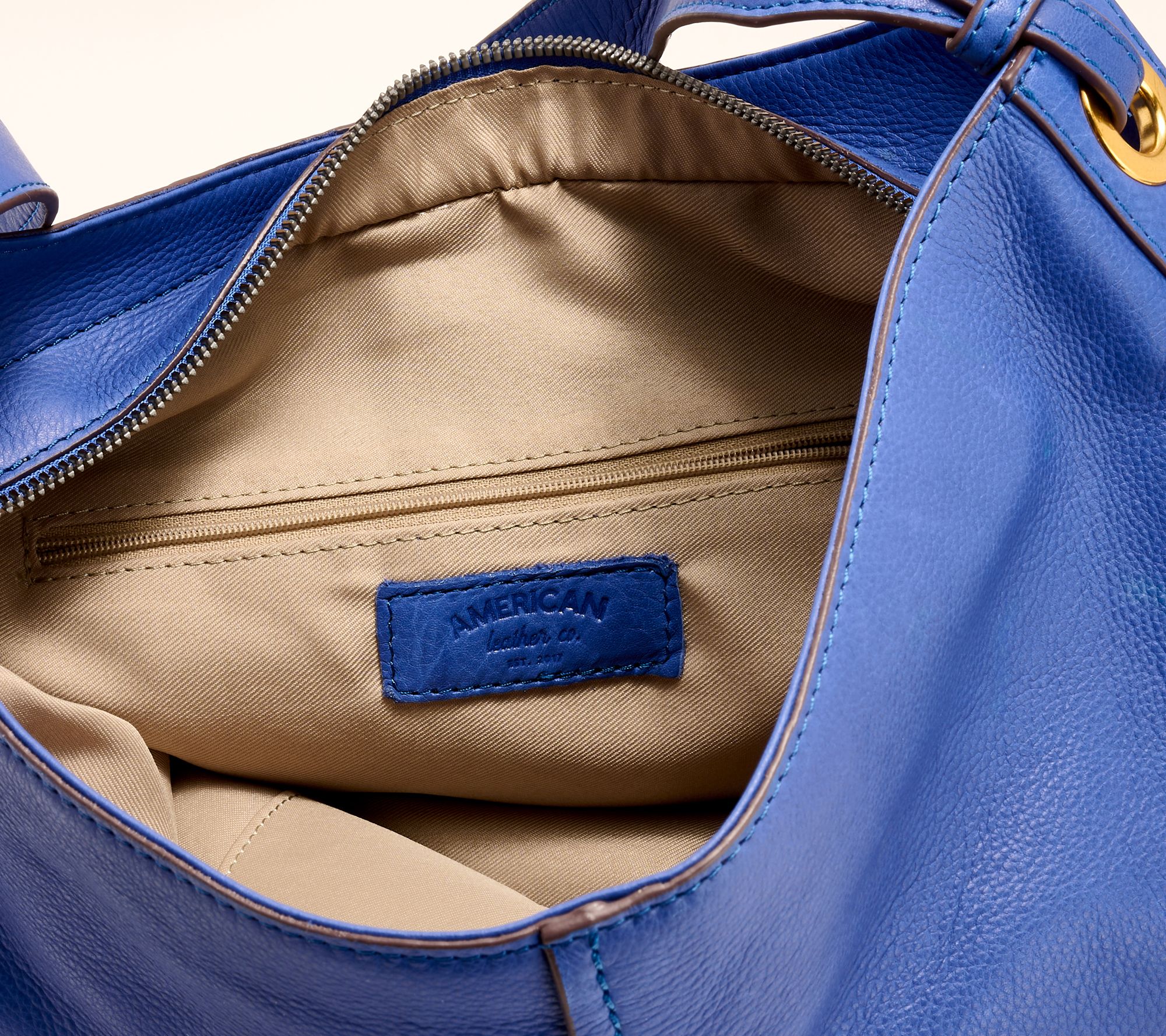 "As Is" American Leather Co. Summit Large Leather Hobo - QVC.com