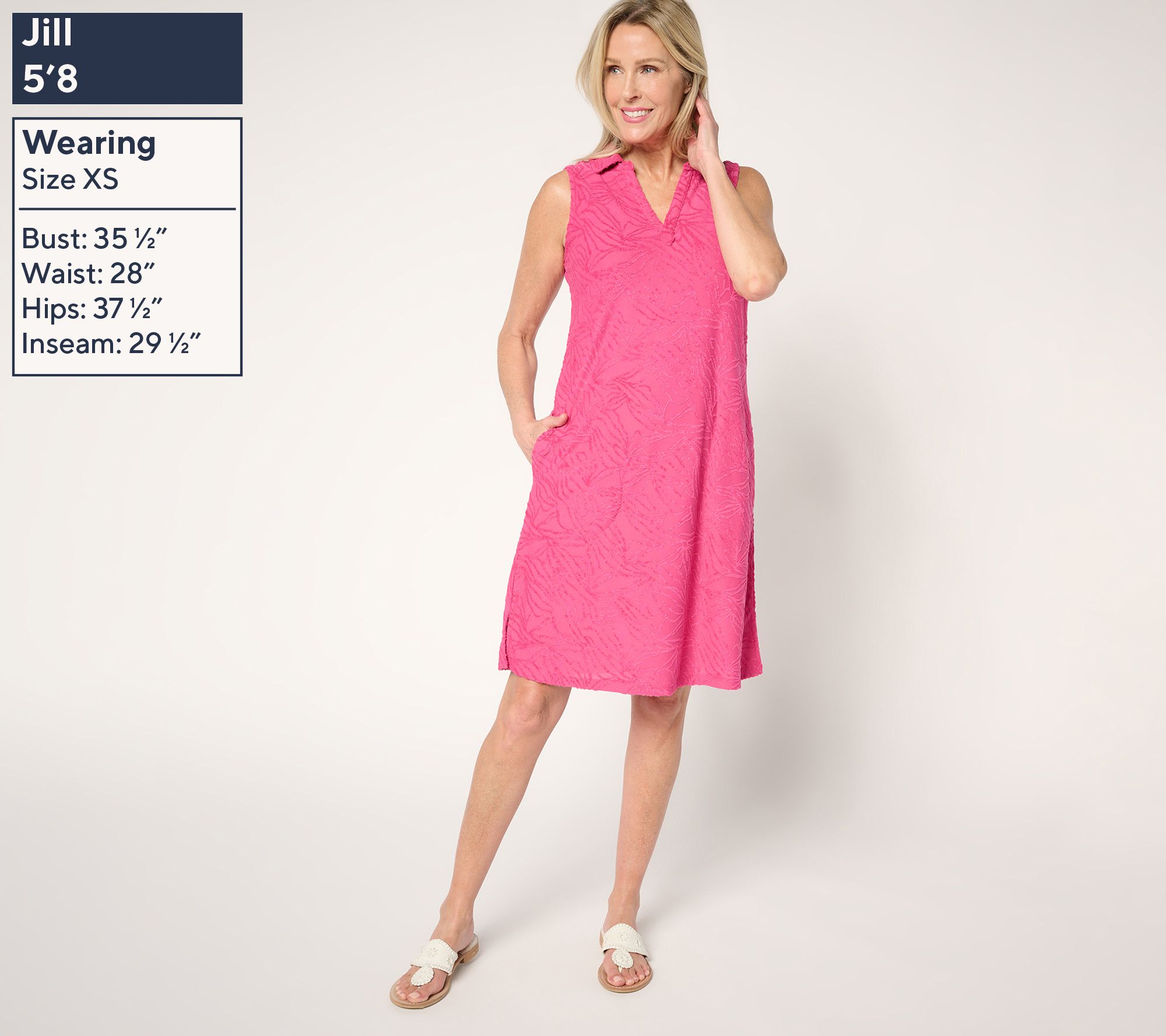 Susan Graver Soleil Petite Jacquard Terry Dress - QVC.com