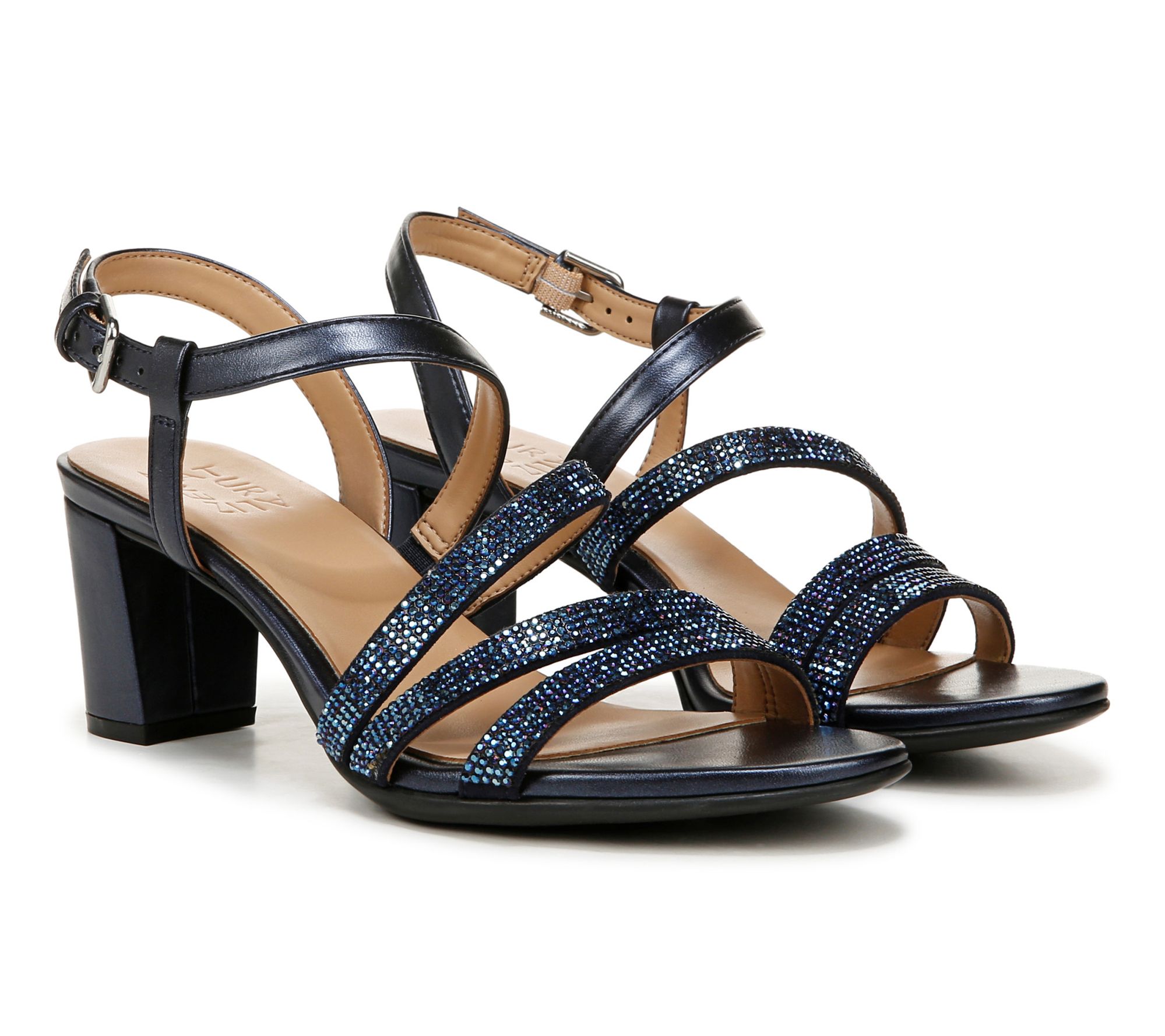Naturalizer Strappy Rhinestone Dress Sandals -Bridget-4 - QVC.com