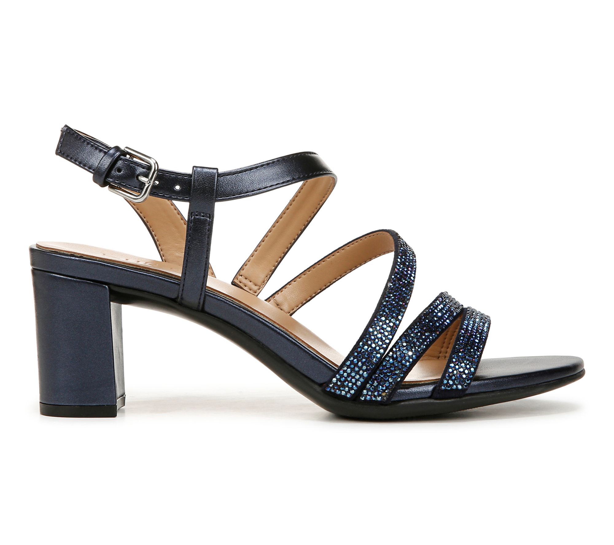Naturalizer Strappy Rhinestone Dress Sandals -Bridget-4 - QVC.com