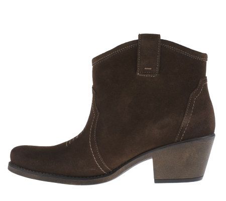 Clarks Suede Boots with Stitch Detail - QVC.com