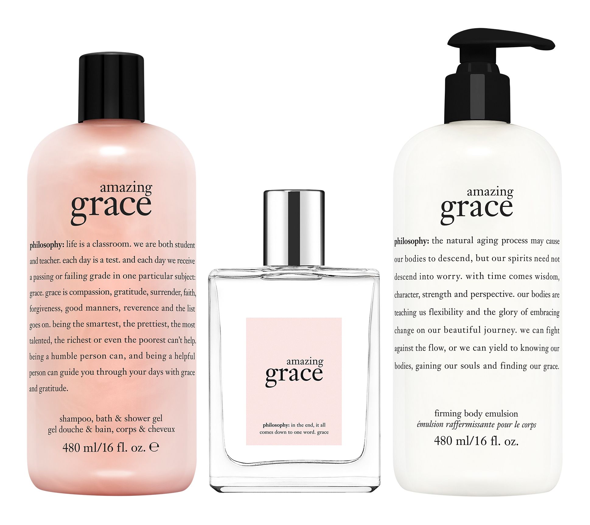 philosophy jumbo 3pc amazing grace set - QVC.com