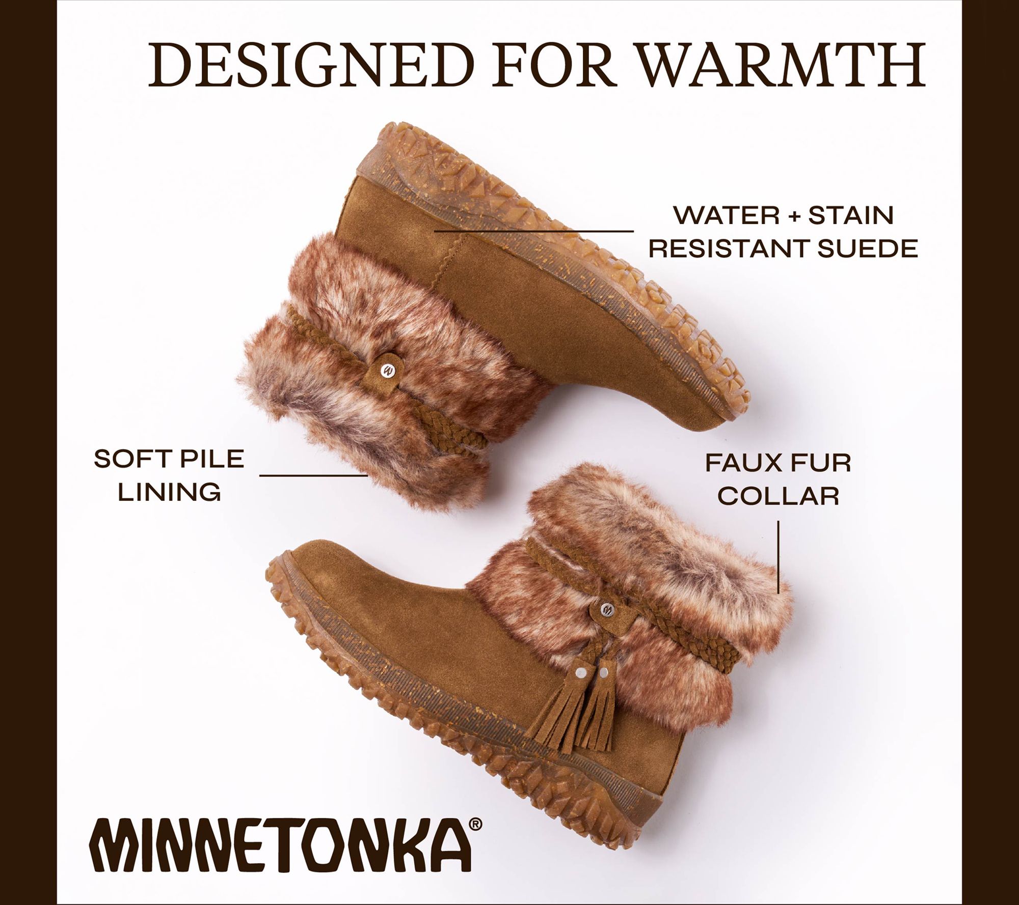 Minnetonka Women's Everett 2 Suede Winter Boots - QVC.com