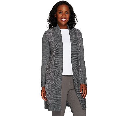 Isaac Mizrahi Live! Boucle Duster Cardigan - QVC.com