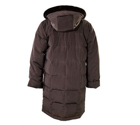 Centigrade Down/Feather Zip Front Coat with Detachable Hood - QVC.com